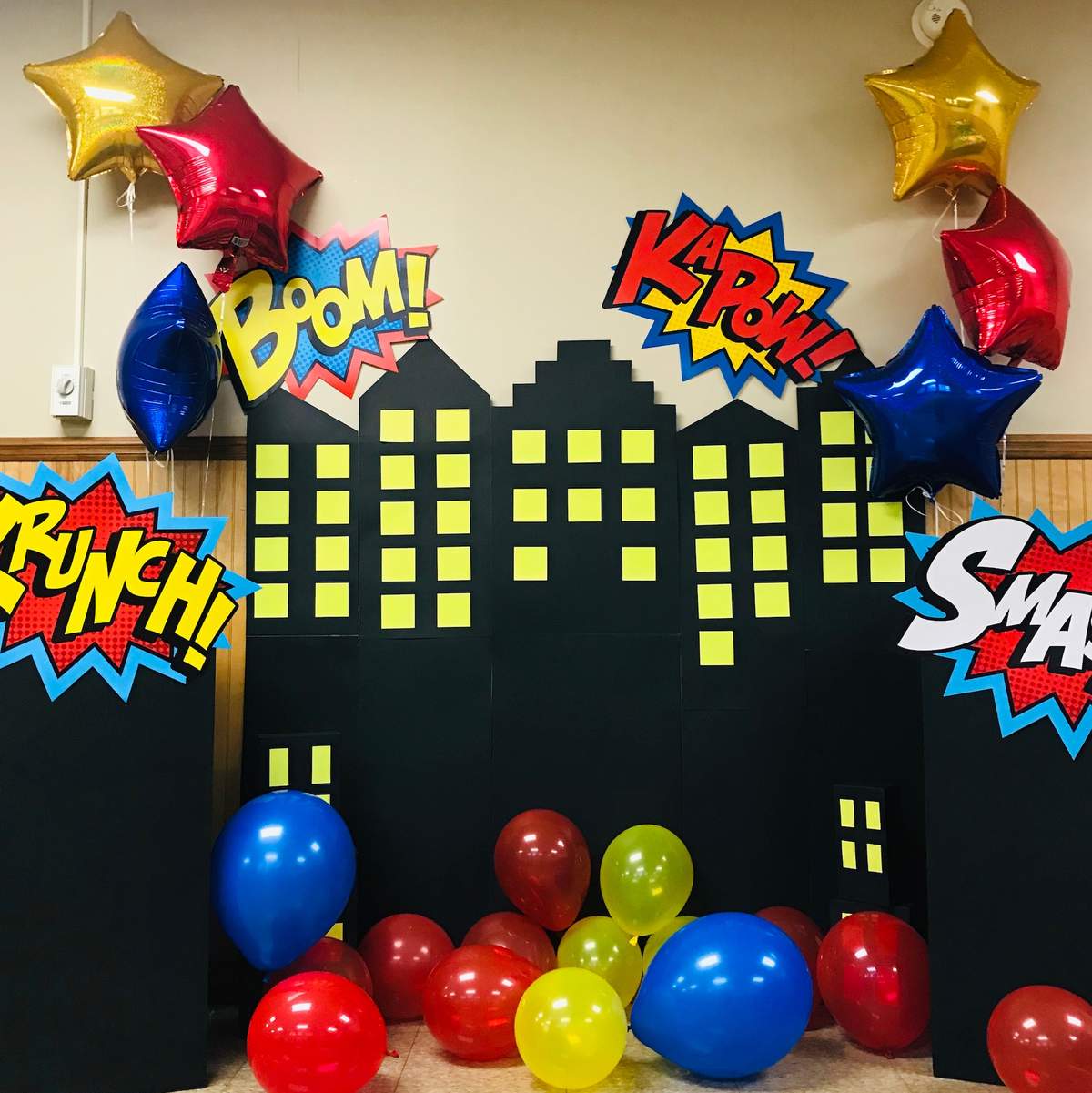 Comic book, superhero Birthday Party Ideas | Photo 2 of 8 | Catch My Party