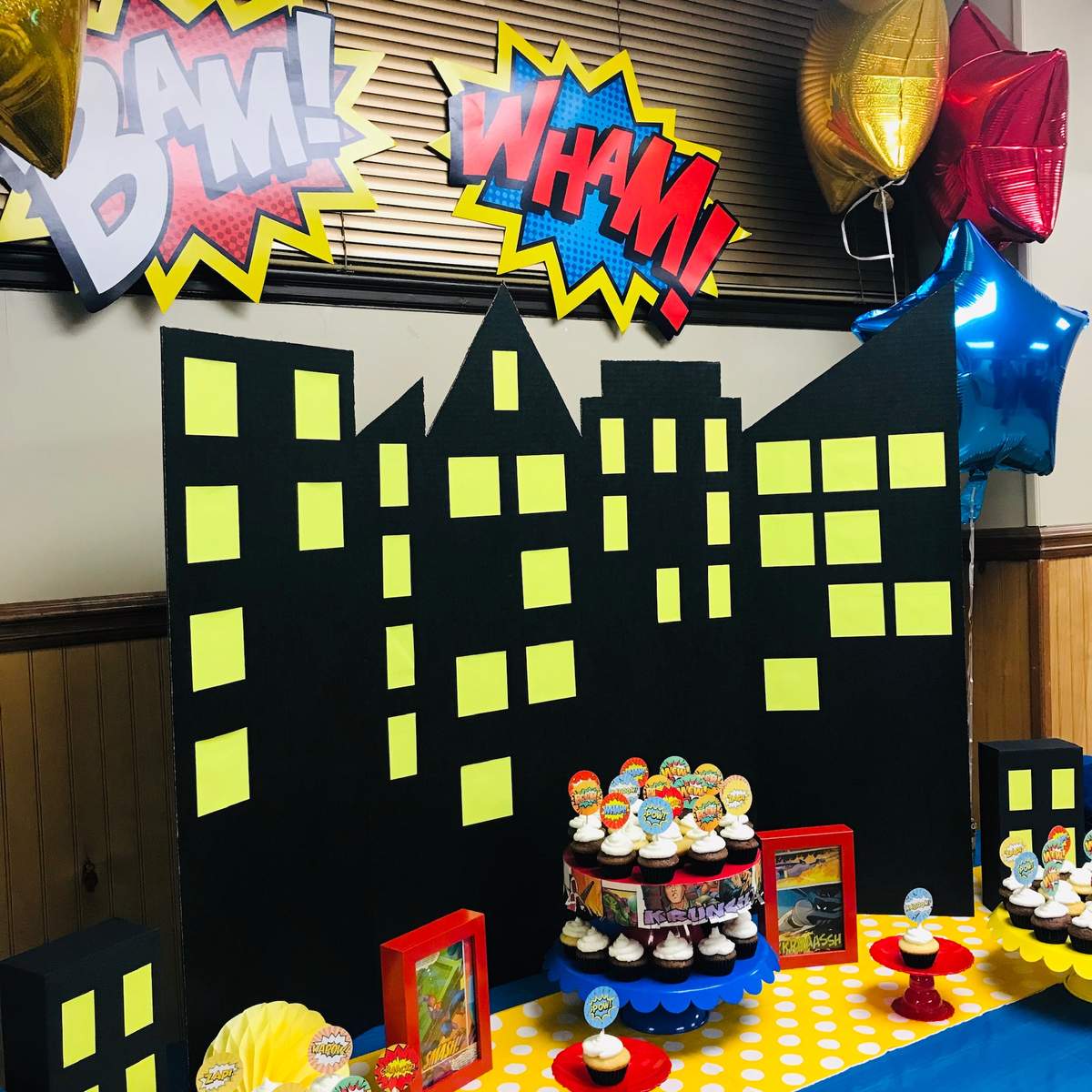 Comic book, superhero Birthday Party Ideas | Photo 2 of 8 | Catch My Party