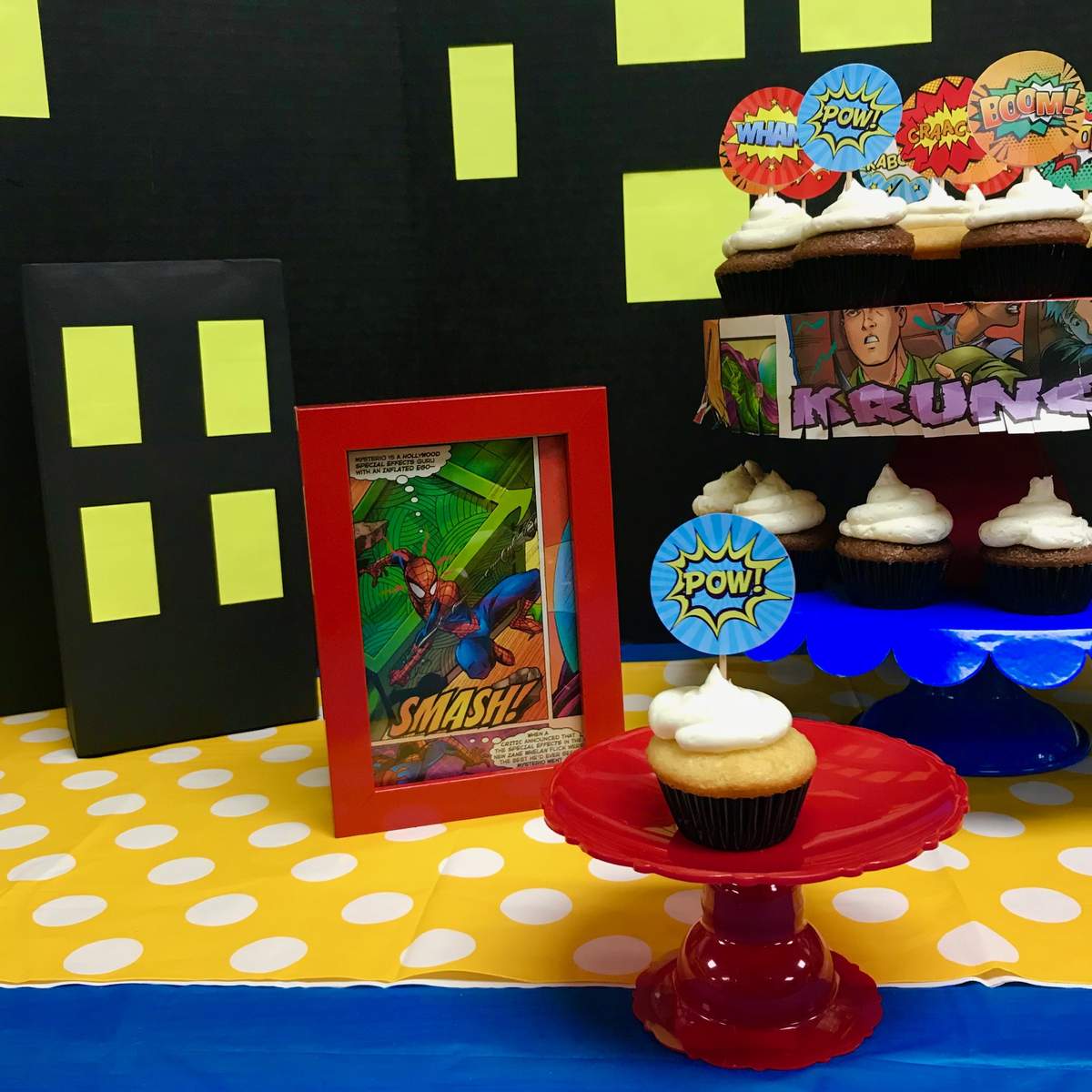 Comic book, superhero Birthday Party Ideas | Photo 2 of 8 | Catch My Party