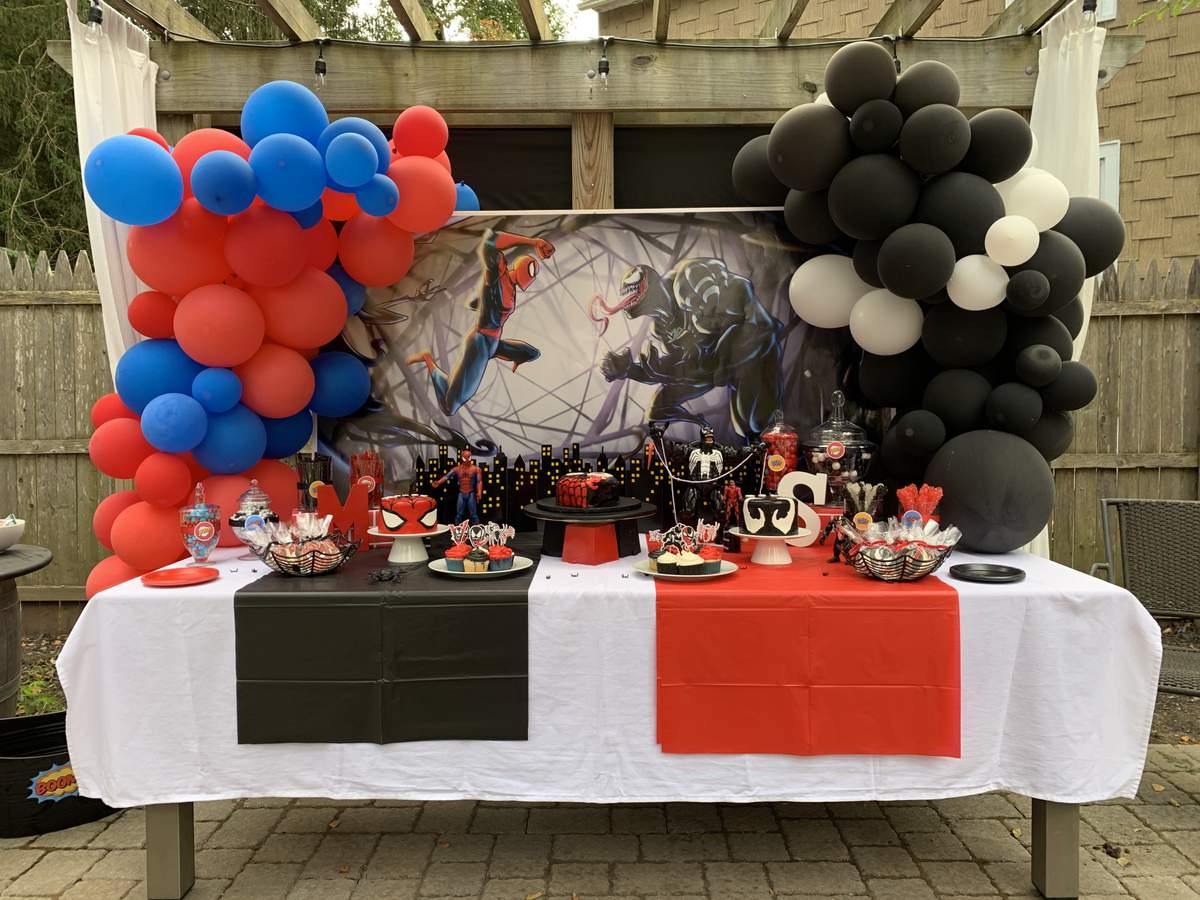 Spiderman/ Venom Birthday Party Ideas | Photo 5 of 32 | Catch My Party