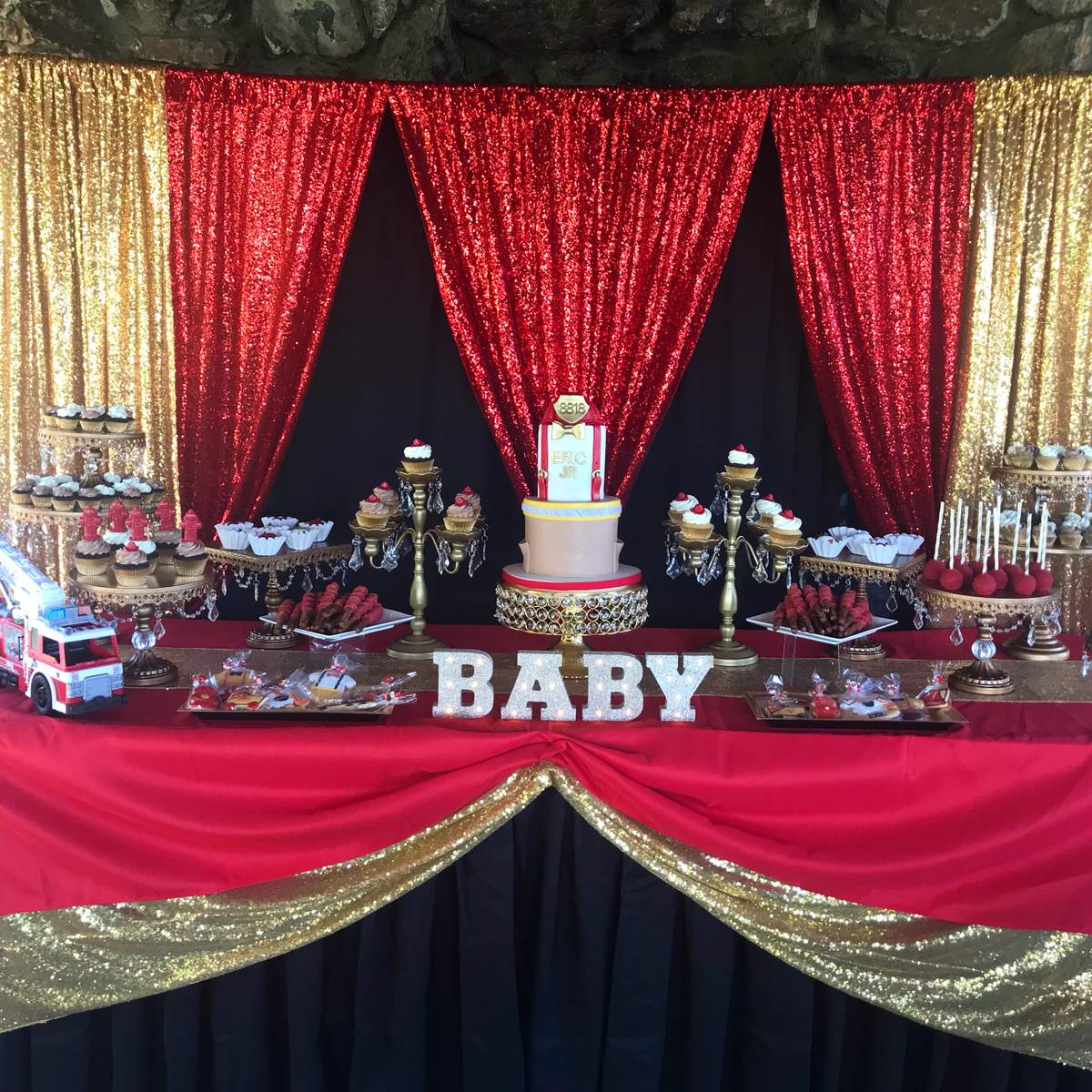 Fire Truck / Firefighter Baby Shower Party Ideas | Photo 2 of 4 | Catch ...