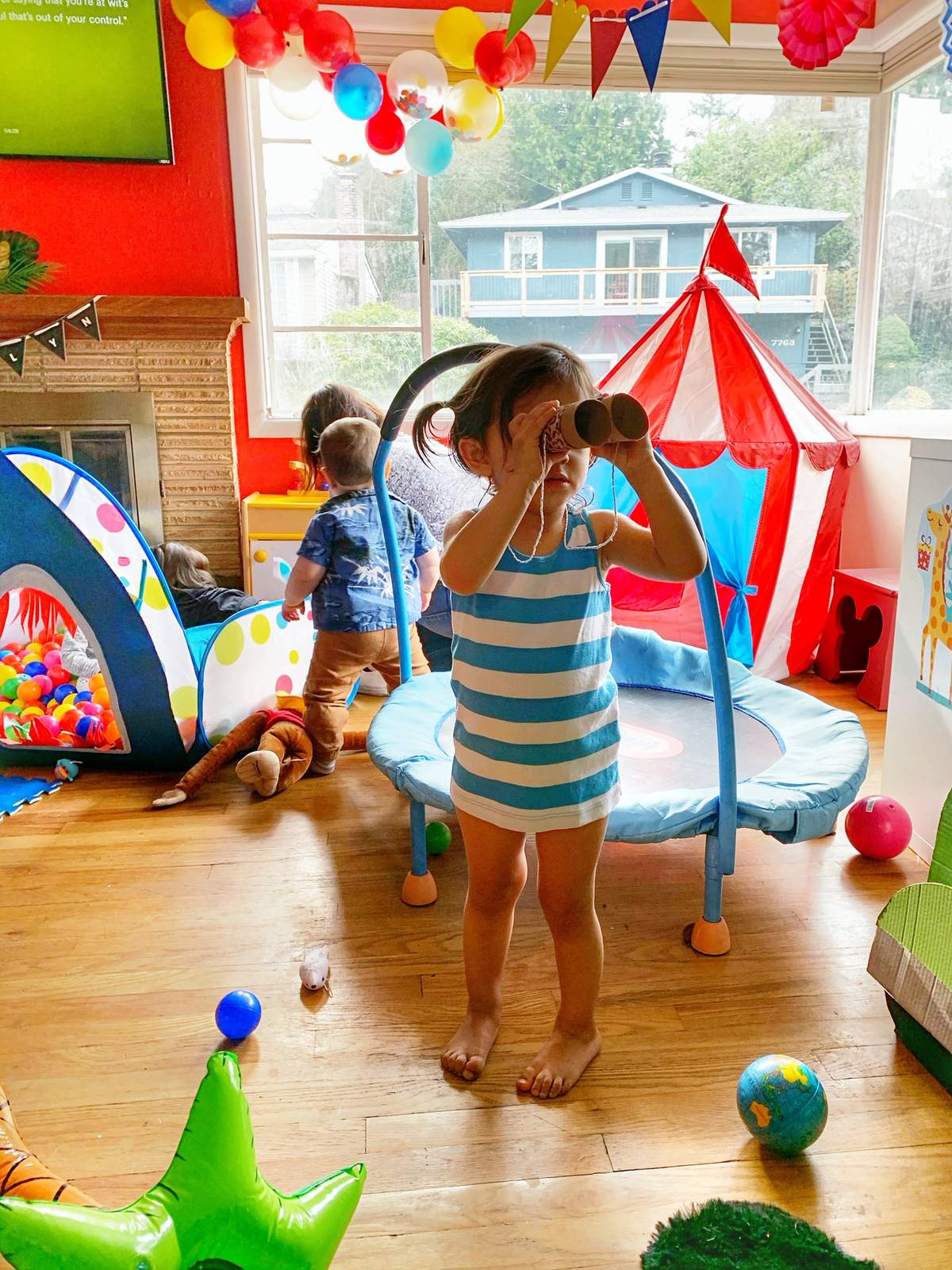 Safari (Jungle) Animals, Circus, and Sharks Birthday Party Ideas ...