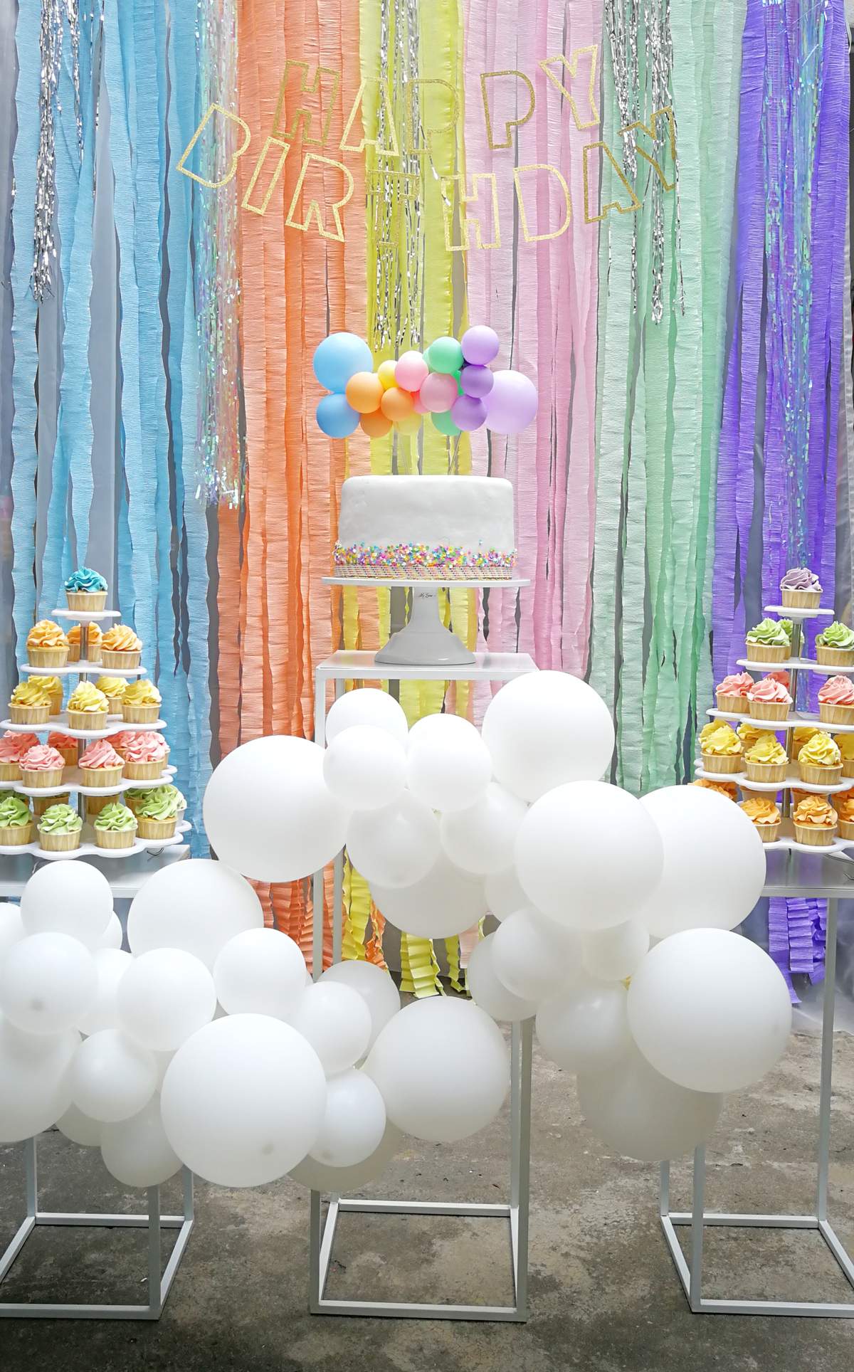 Rainbow theme Birthday Party Ideas | Photo 2 of 17 | Catch My Party