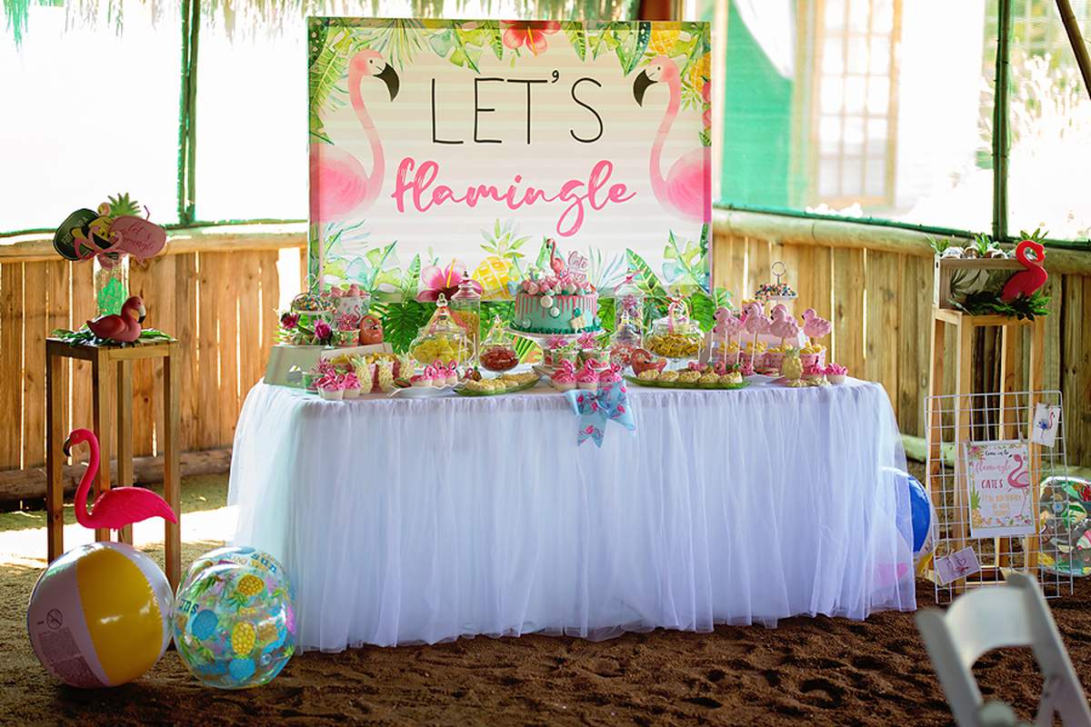Flamingos Birthday Party Ideas | Photo 25 of 42 | Catch My Party
