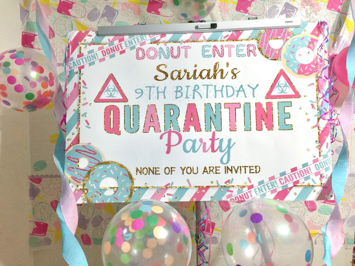 Quarantine Donut Party Birthday Party Ideas | Photo 1 of 3 | Catch My Party