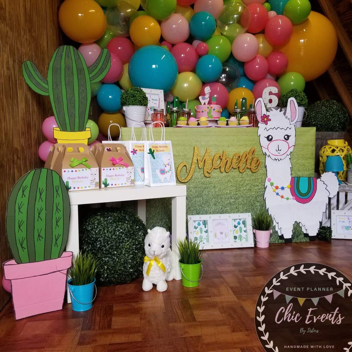 Llama and Cactus Birthday Party Ideas | Photo 1 of 5 | Catch My Party