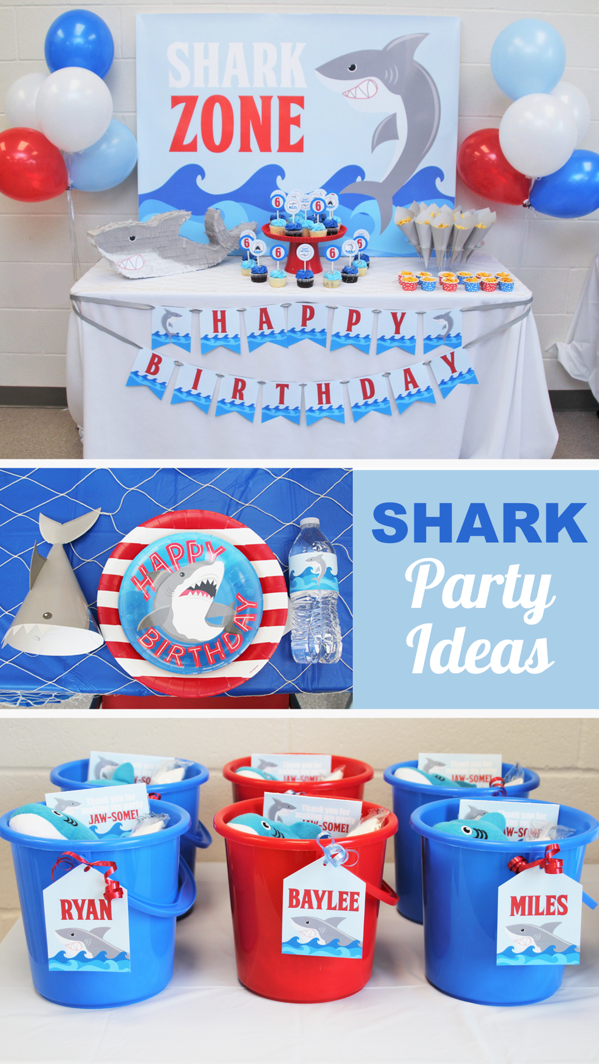 Sharks Birthday Party Ideas | Photo 3 of 25 | Catch My Party
