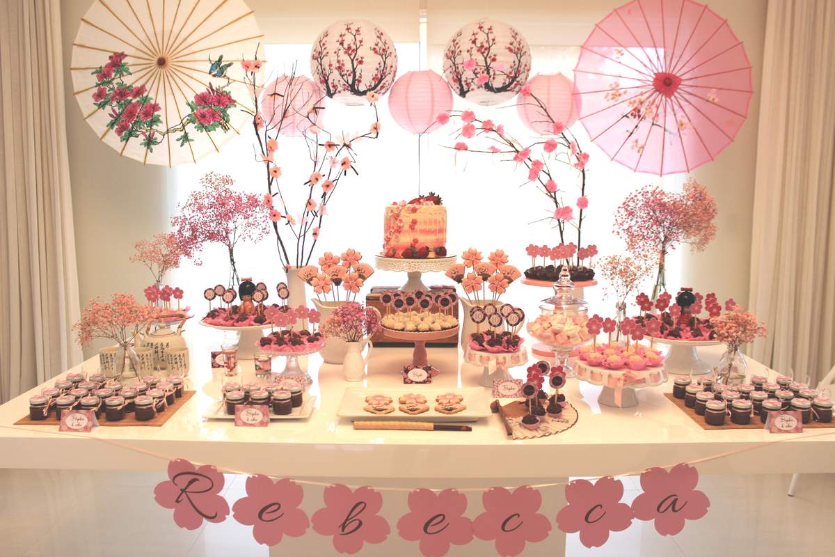 Cherry Blossom - Sakura Birthday Party Ideas | Photo 10 of 12 | Catch ...
