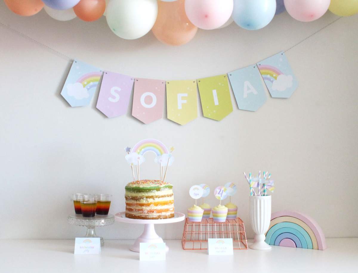 Rainbows Birthday Party Ideas | Photo 1 of 8 | Catch My Party