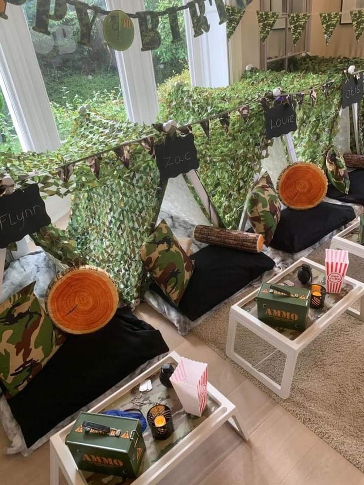 Army themed Sleepover party / Birthday "Sleepover party " | Catch My Party