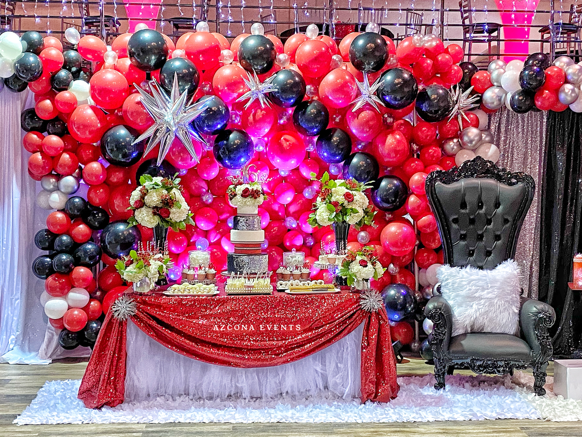 Red Glam Birthday Party Ideas | Photo 8 of 12 | Catch My Party