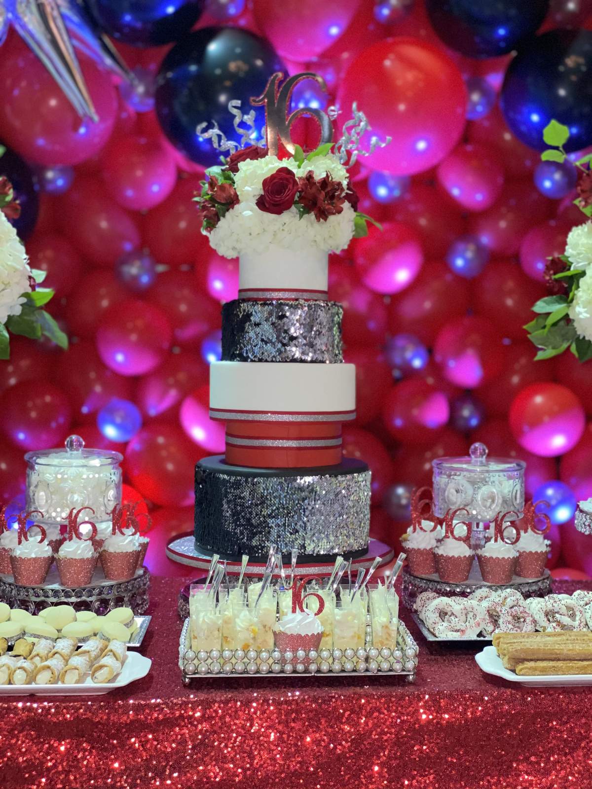 Red Glam Birthday Party Ideas | Photo 9 of 12 | Catch My Party