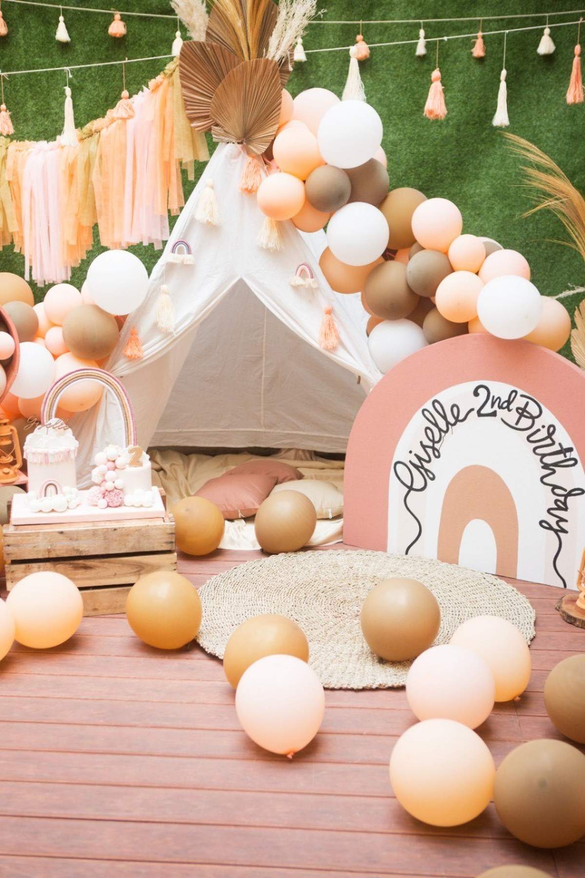 Boho rainbow theme party Birthday Party Ideas | Photo 3 of 6 | Catch My ...