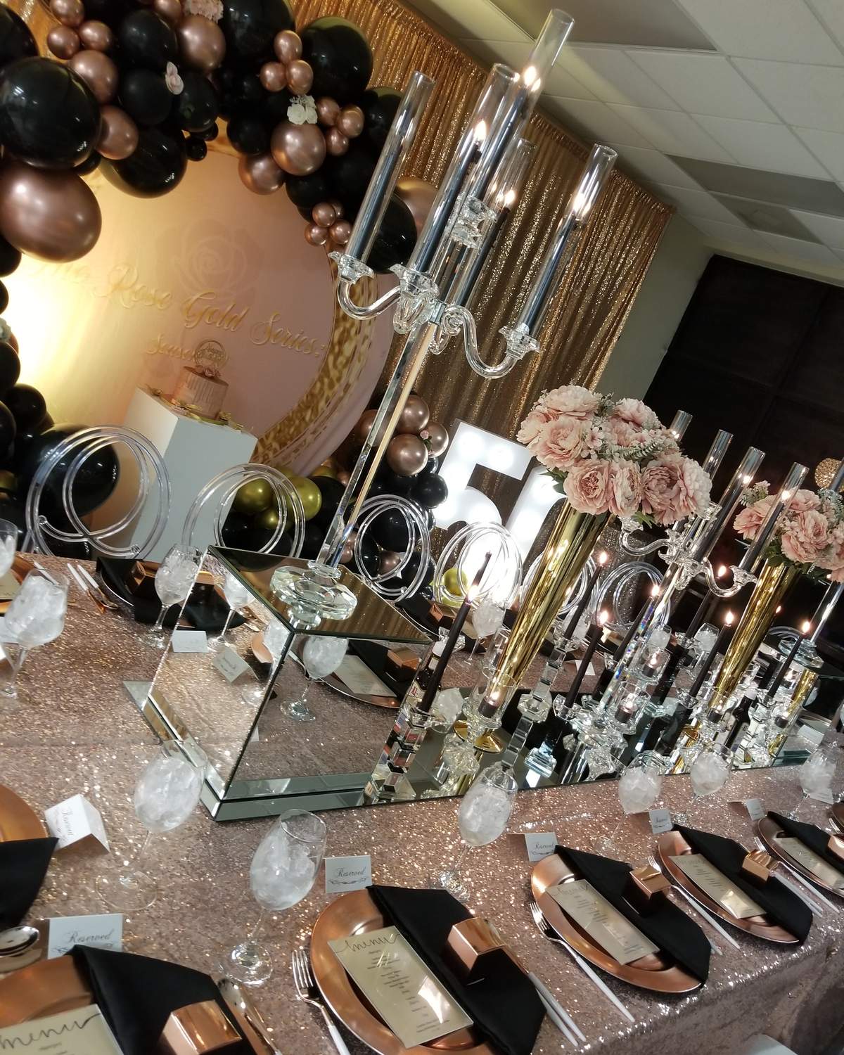 Rose Gold Birthday Party Ideas | Photo 14 of 28 | Catch My Party