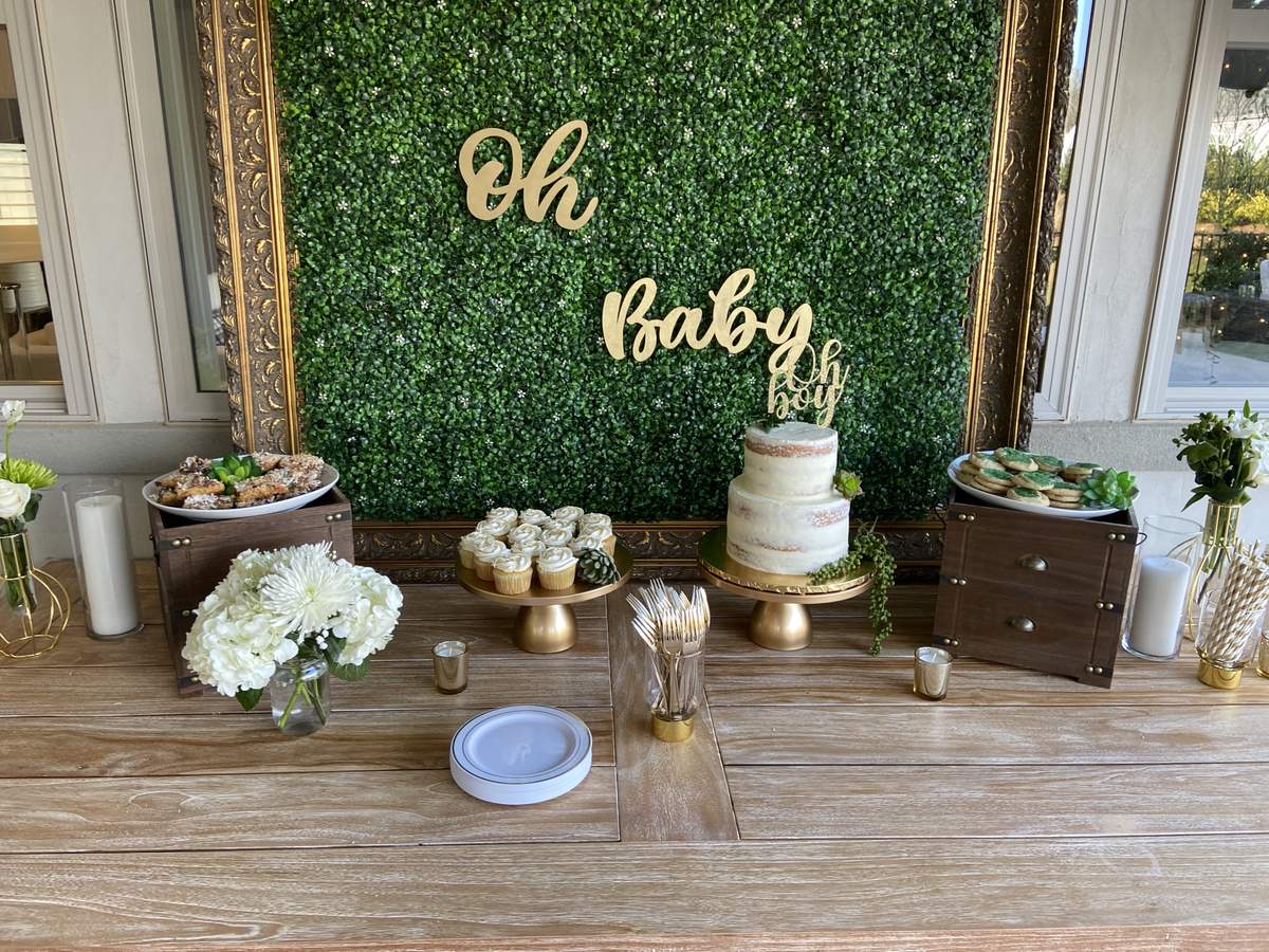 Luxurious Greenery Baby Shower Party Ideas | Photo 2 of 15 | Catch My Party