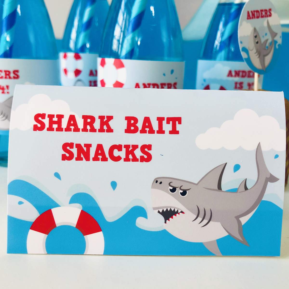 Shark Birthday Party Ideas | Photo 17 of 19 | Catch My Party