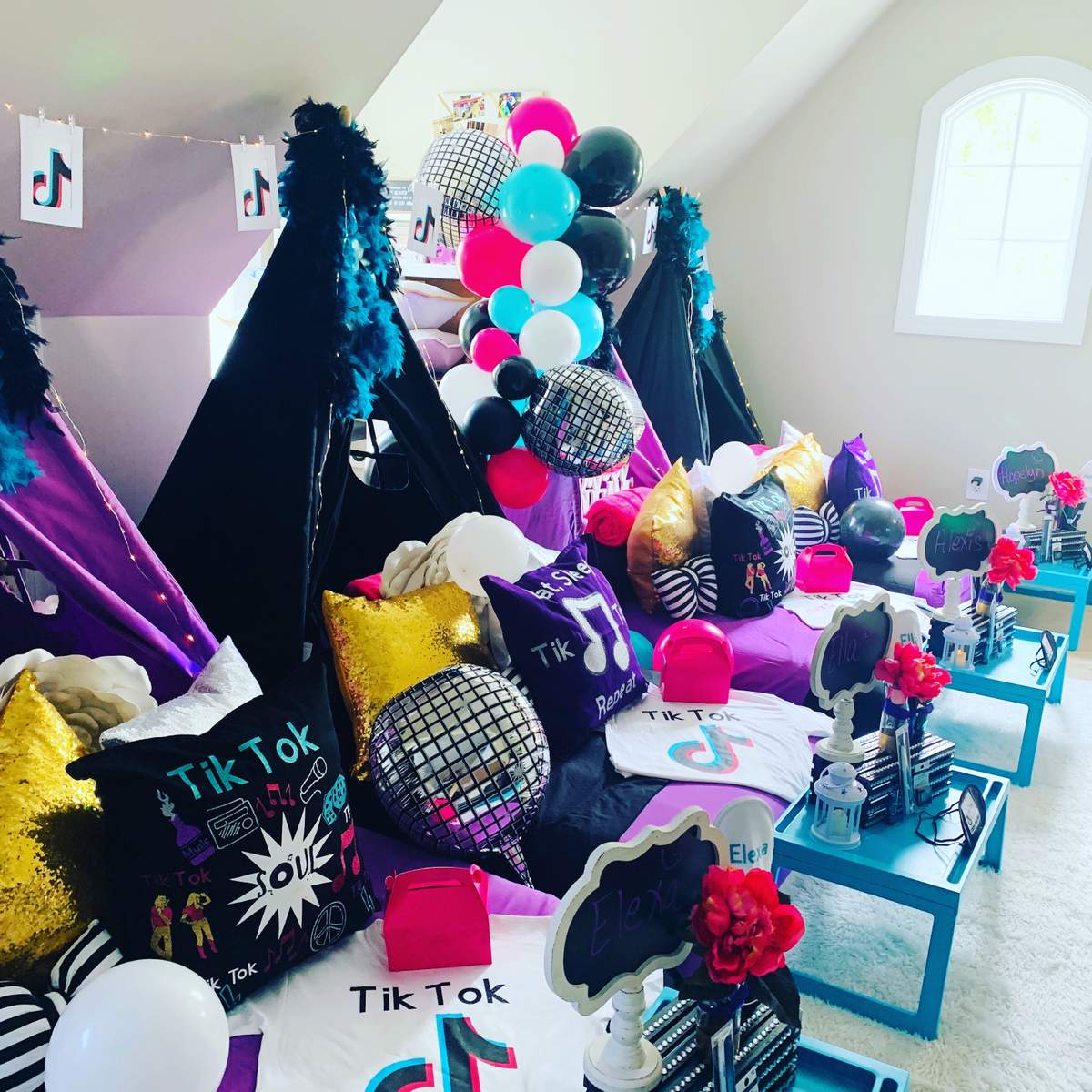 Tik Tok / Birthday "Tik Tok Teepee Spa and Slumber Party " | Catch My Party