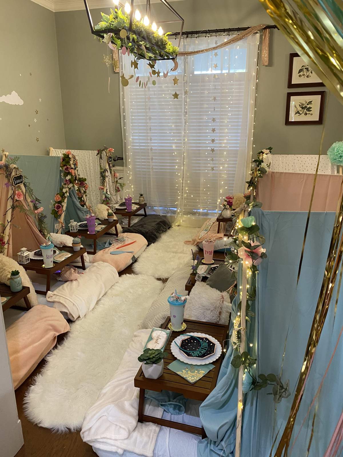 Sleepover, boho, tent party Birthday Party Ideas | Photo 6 of 24 ...