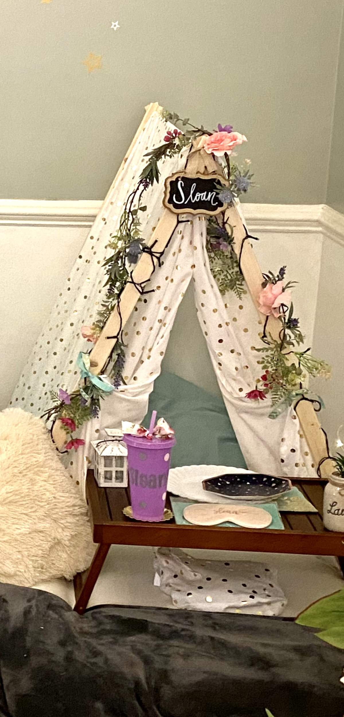 Sleepover, boho, tent party Birthday Party Ideas | Photo 6 of 24 ...