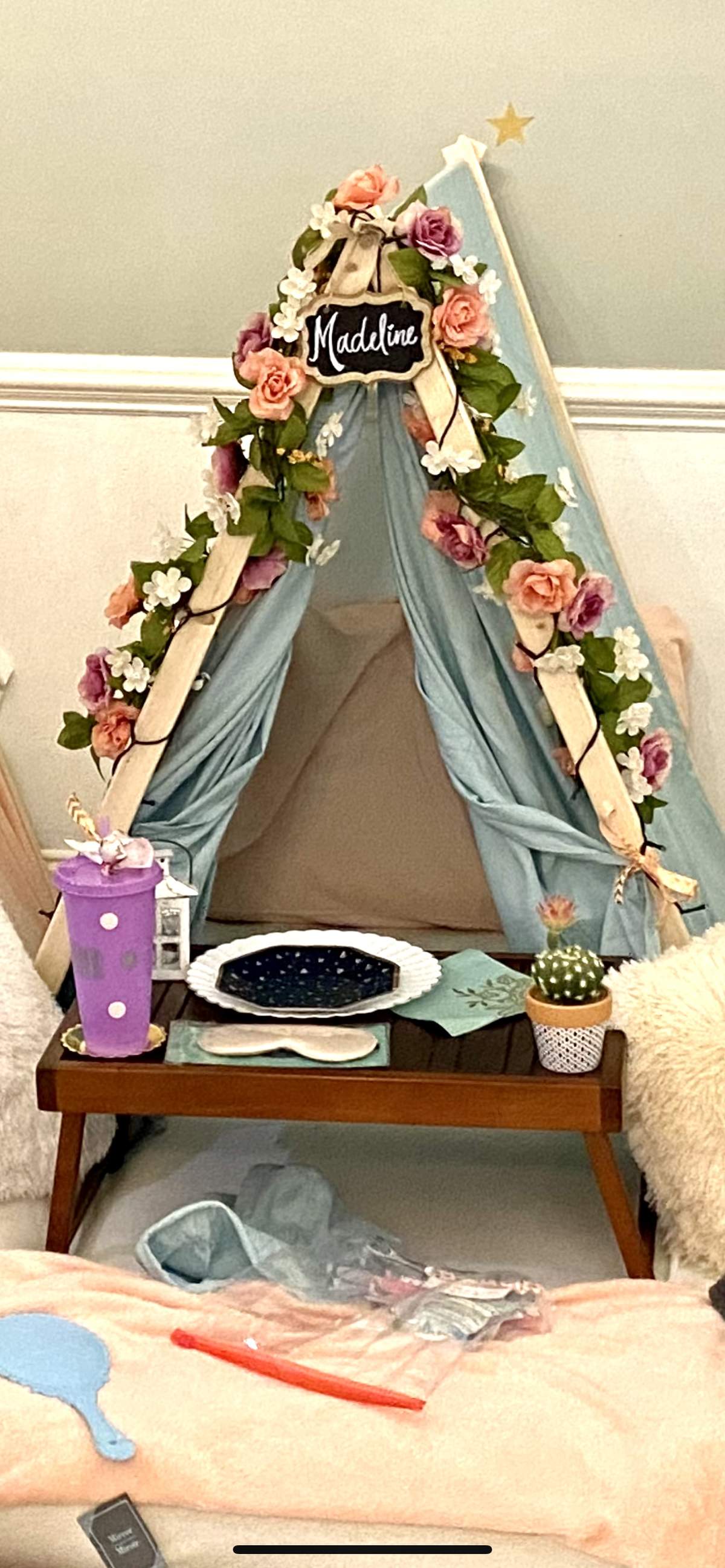 Sleepover, boho, tent party Birthday Party Ideas | Photo 1 of 24 ...