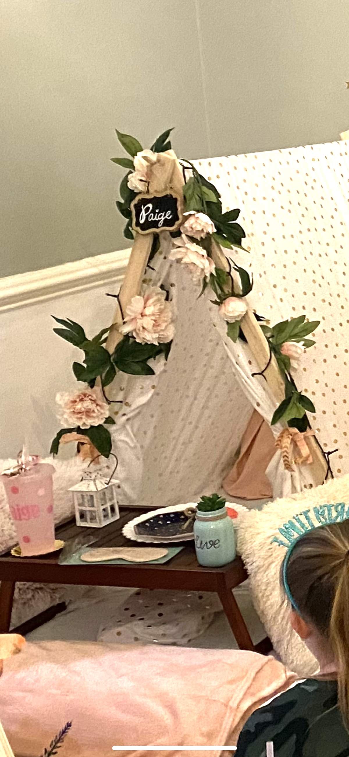 Sleepover, boho, tent party Birthday Party Ideas | Photo 6 of 24 ...