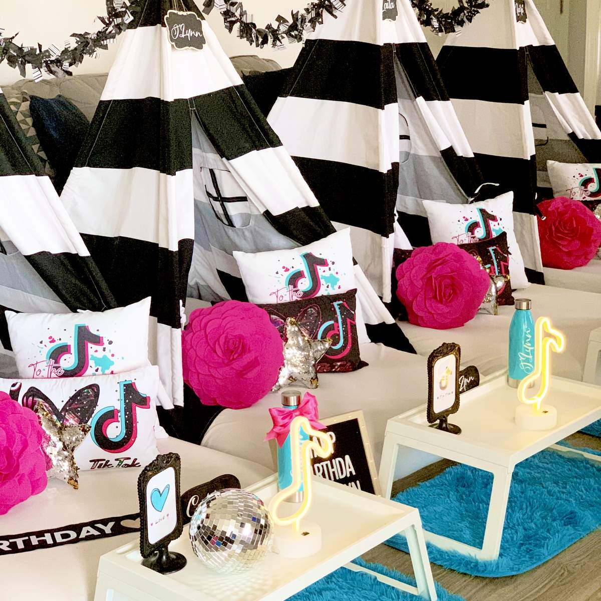 Tik Tok Slumber Party Birthday Party Ideas | Photo 1 of 8 | Catch My Party