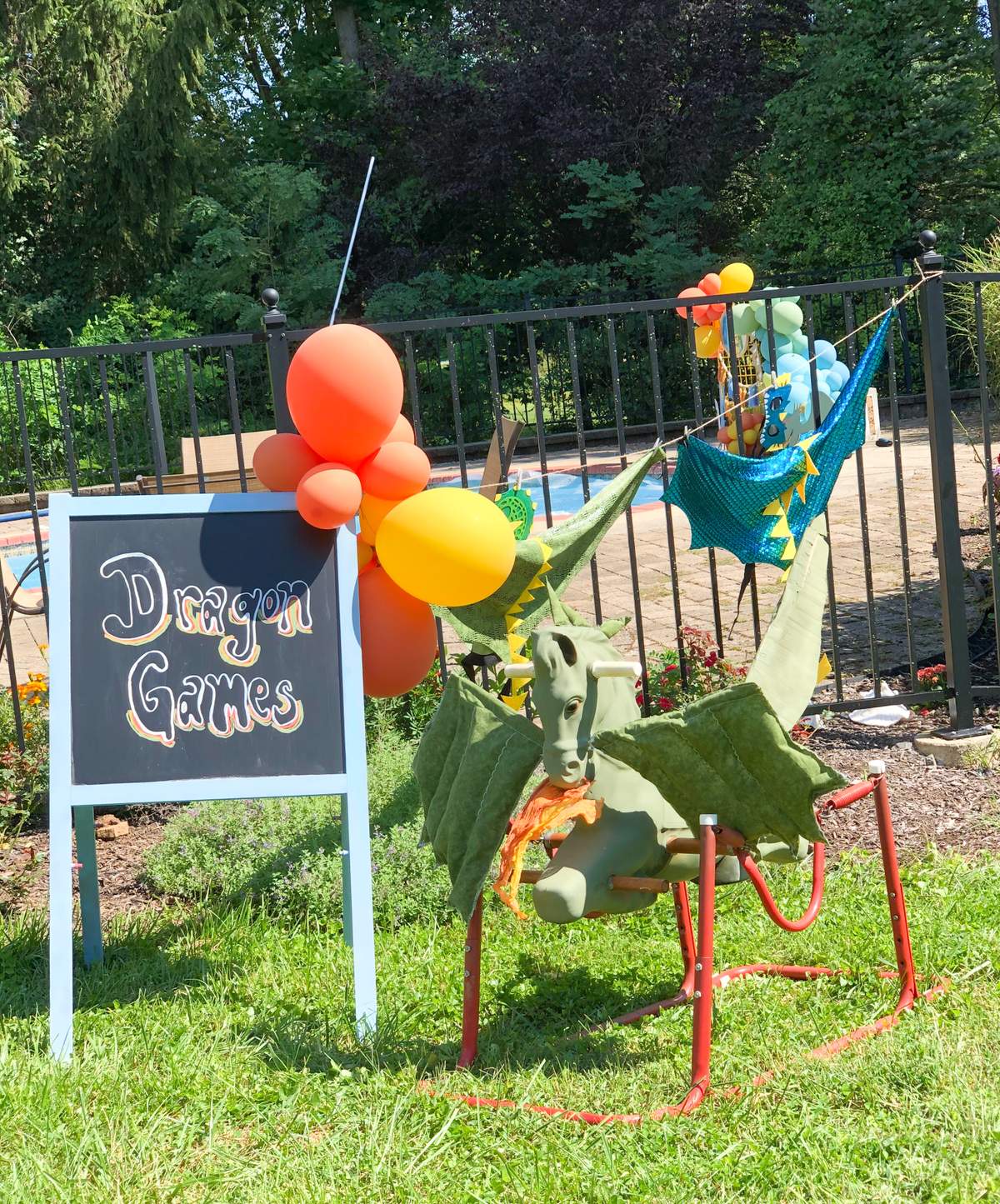 Fifth Birthday Dragon Pool Party Birthday Party Ideas | Photo 1 of 54 ...