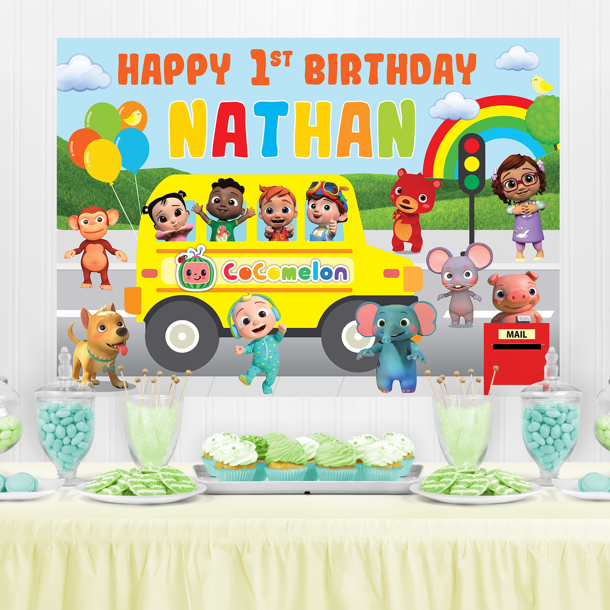 Cocomelon Wheels on the Bus Birthday Party Ideas | Photo 31 of 60 ...