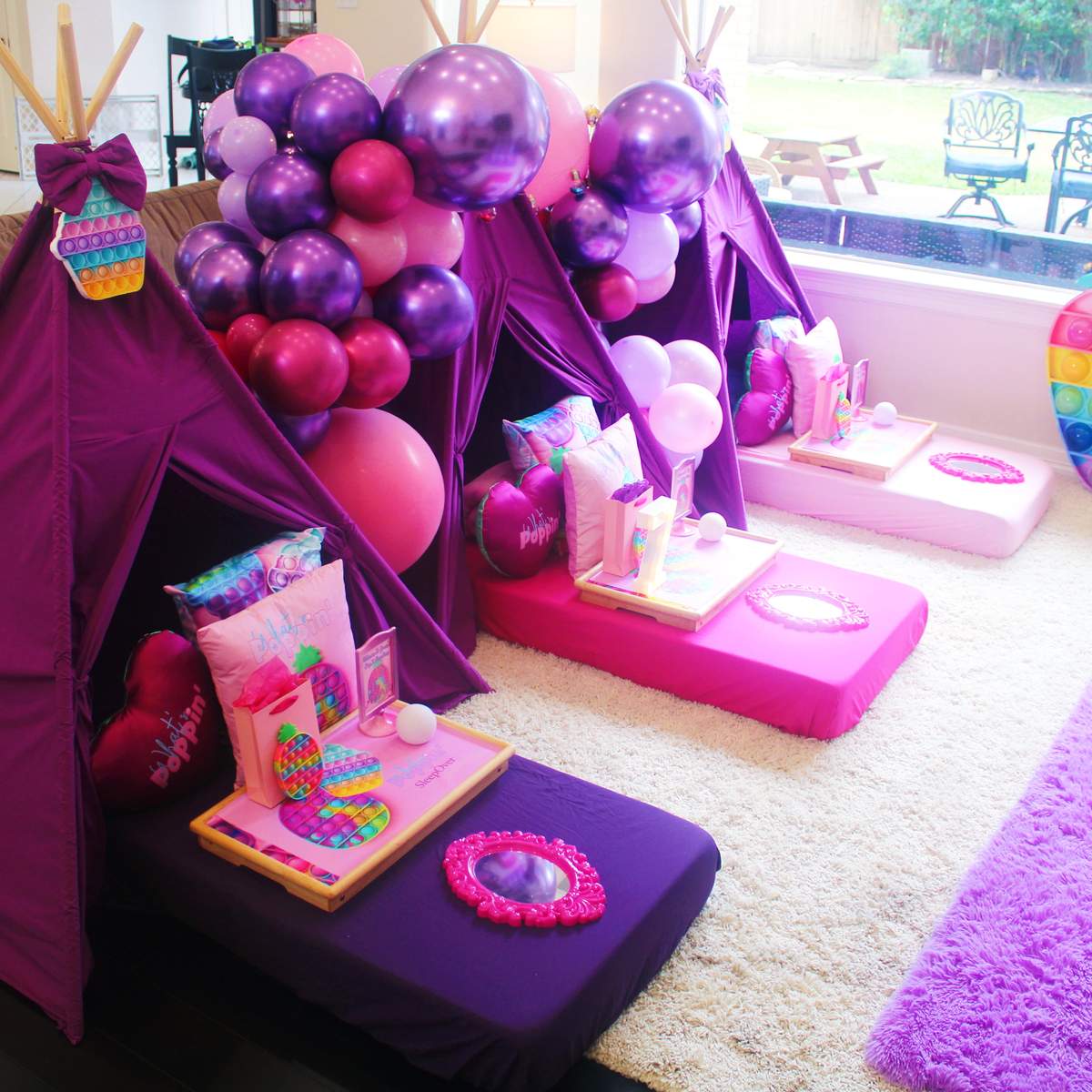 Popit / Birthday "Grace's Popit Sleepover & Spa Setup" | Catch My Party