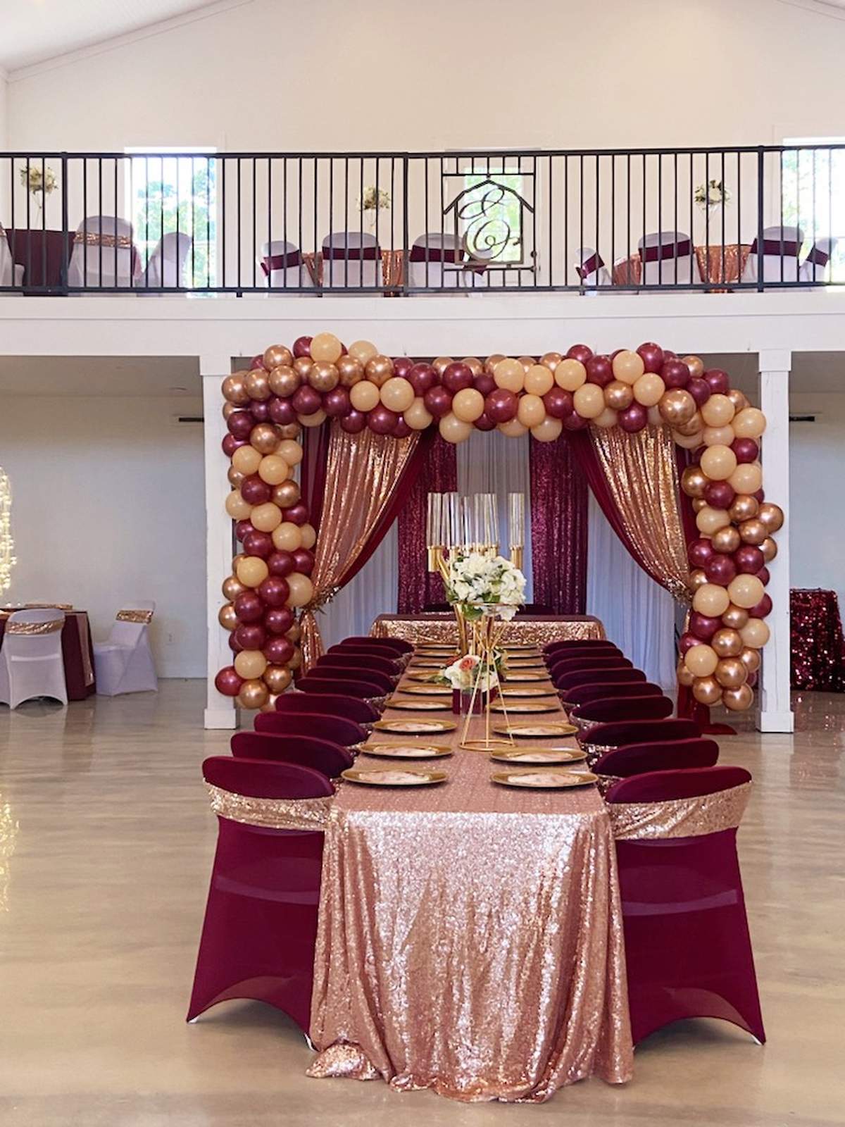 Maroon and Rose Gold Birthday Party Ideas | Photo 4 of 7 | Catch My Party