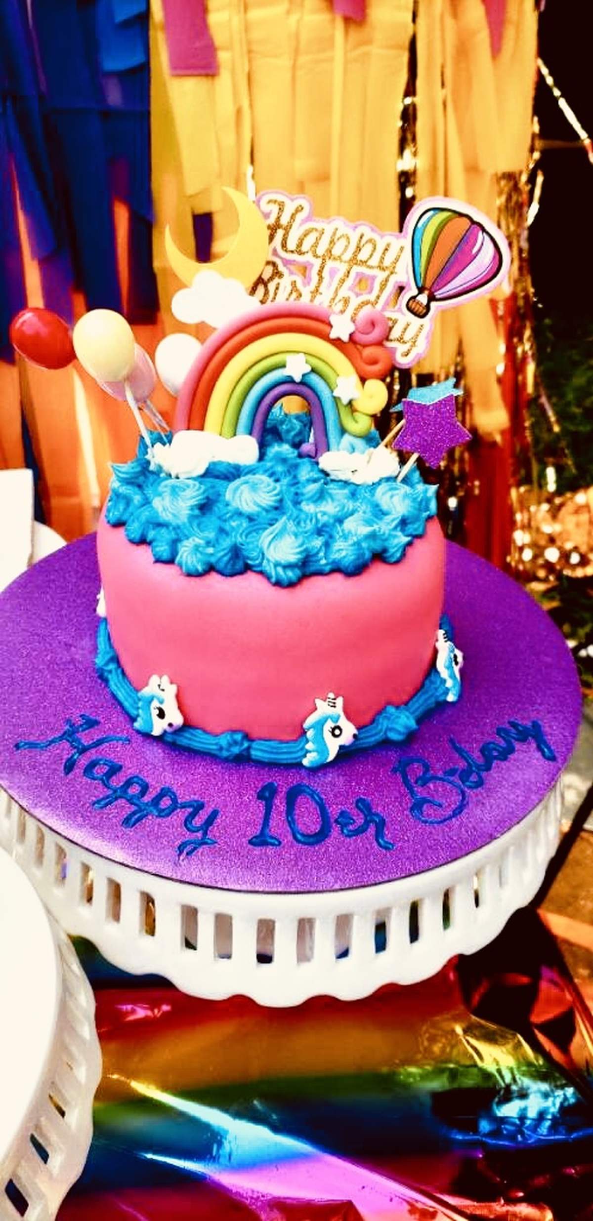 Rainbows Unicorns Birthday Party Ideas Photo 3 Of 35 Catch My Party