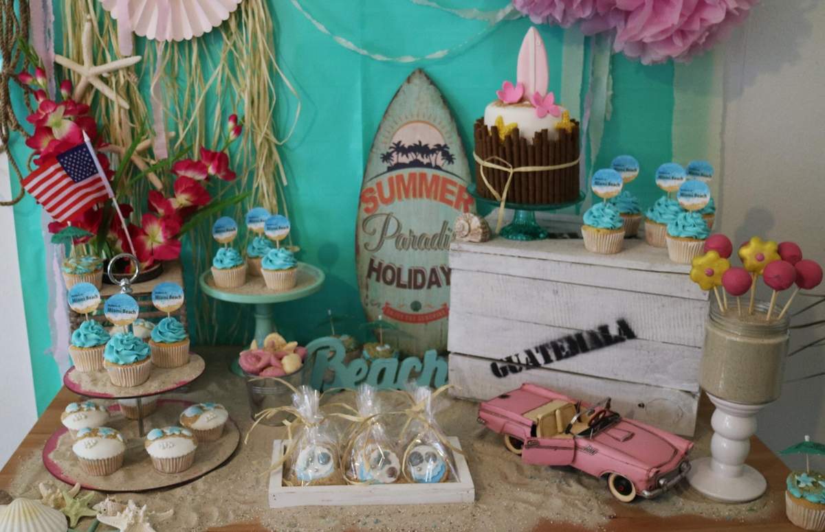 Miami Beach at Home Summer Party Ideas | Photo 2 of 27 | Catch My Party