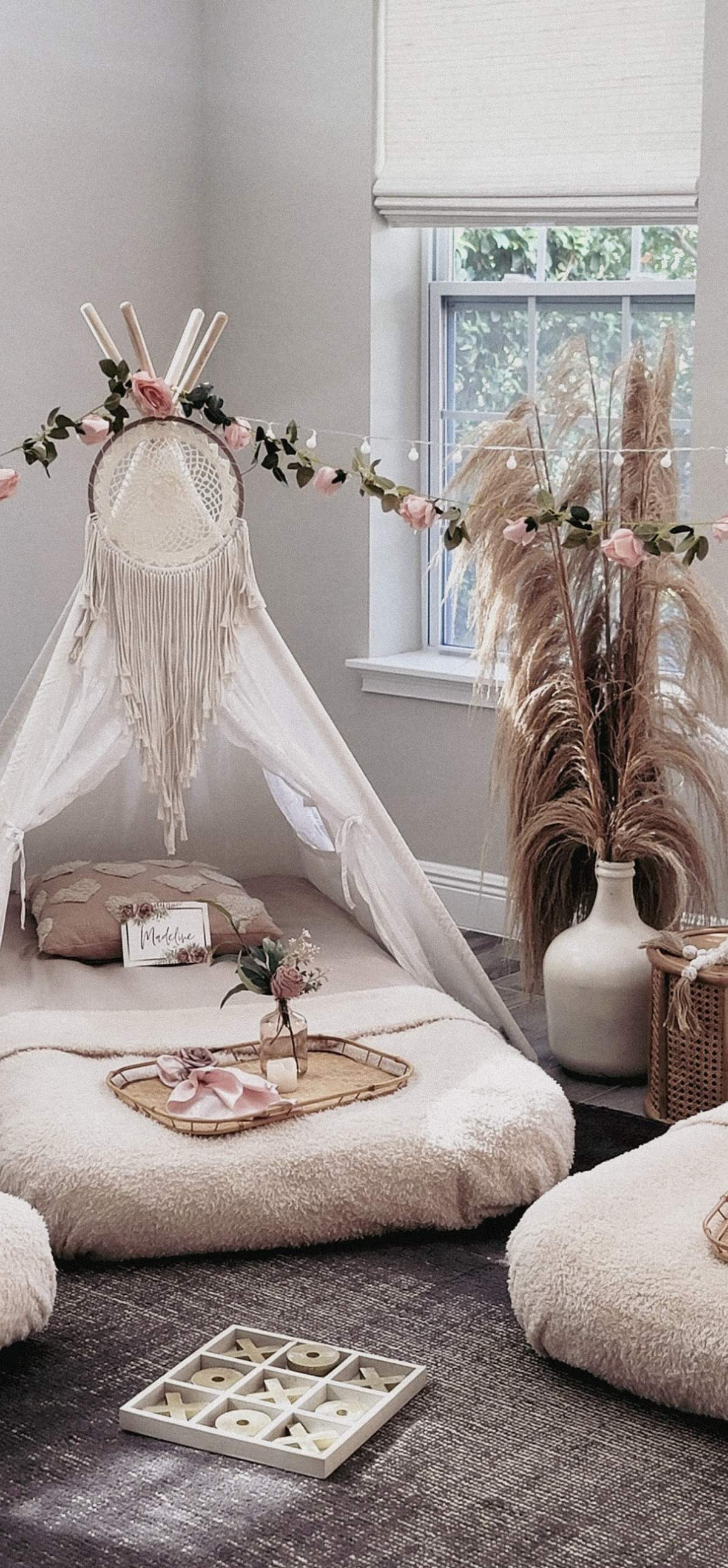 Blush & Boho Teepee Sleepover Birthday Party Ideas | Photo 2 of 5 ...