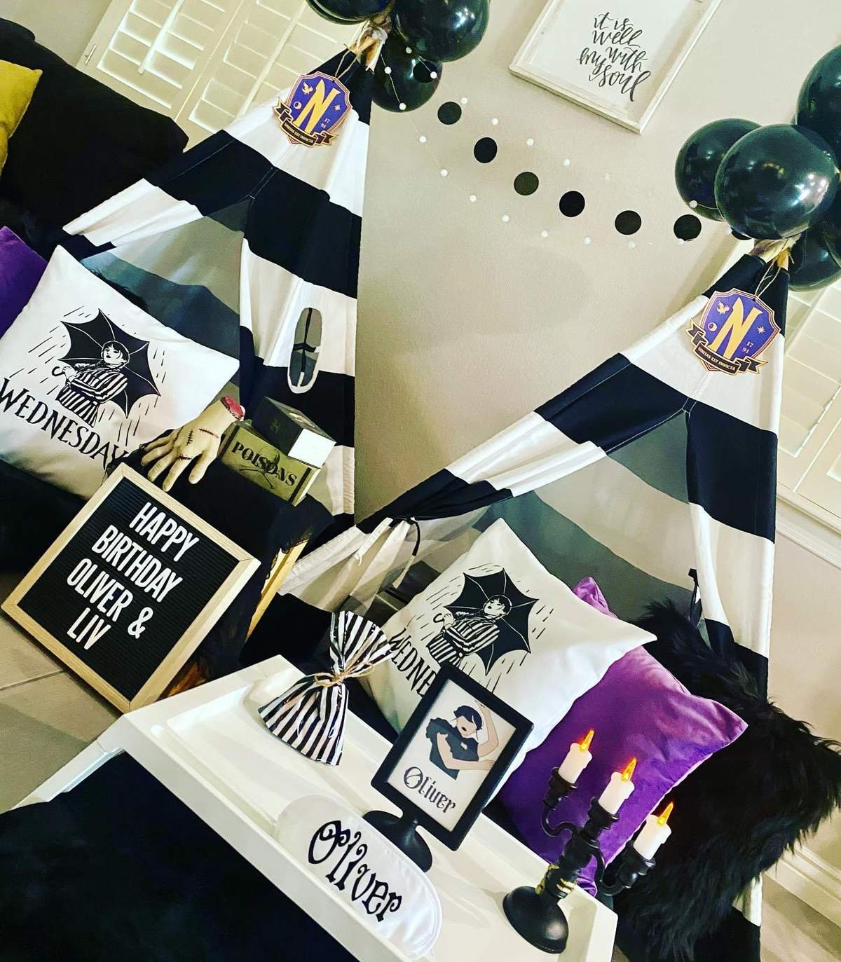 Wednesday Birthday Party Ideas | Photo 1 of 4 | Catch My Party