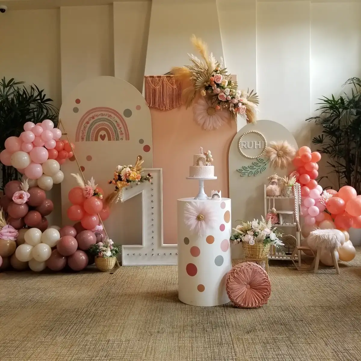 Boho Chic Muted One-derful Birthday Party Ideas | Photo 21 of 38 ...