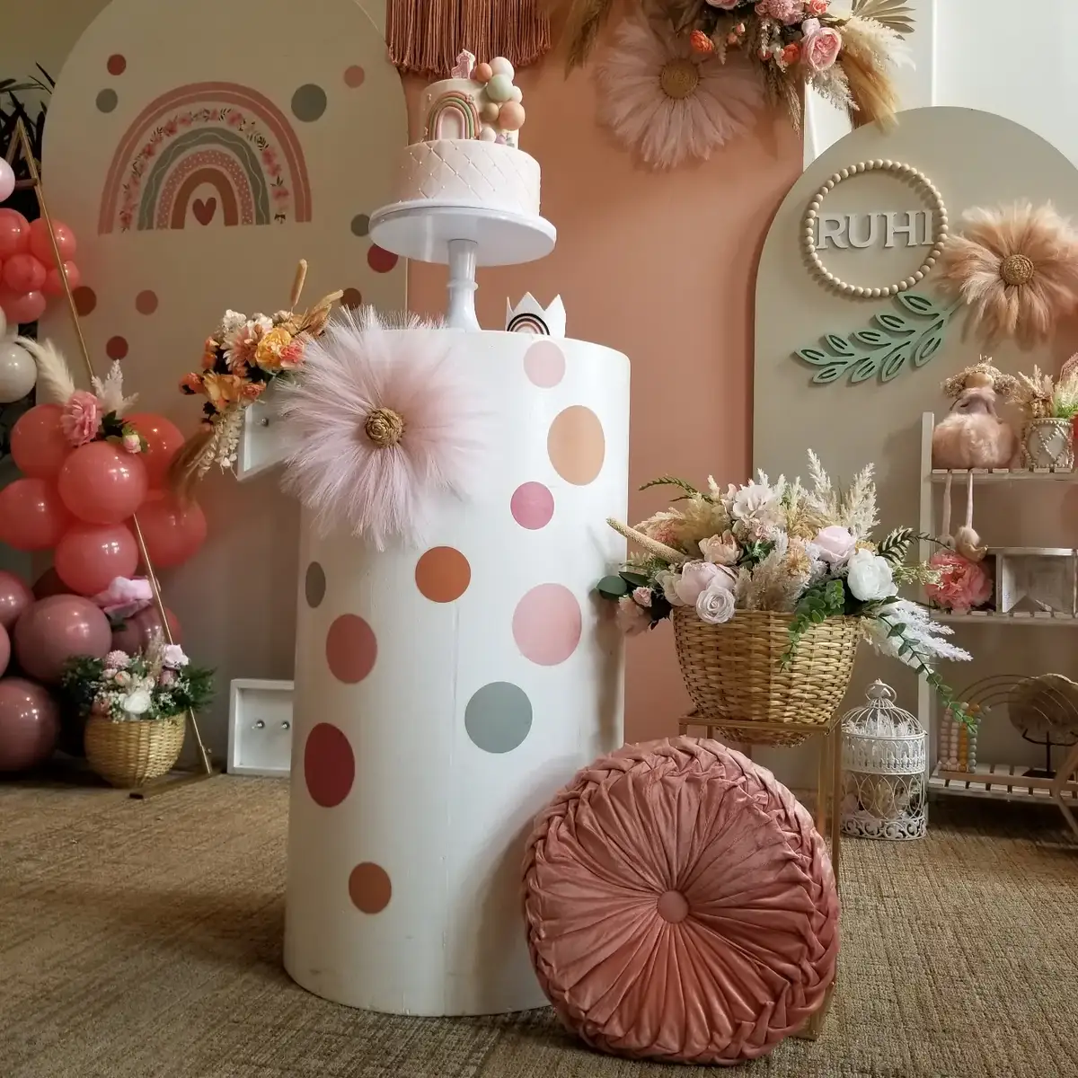 Boho Chic Muted One-derful Birthday Party Ideas | Photo 1 of 38 | Catch ...