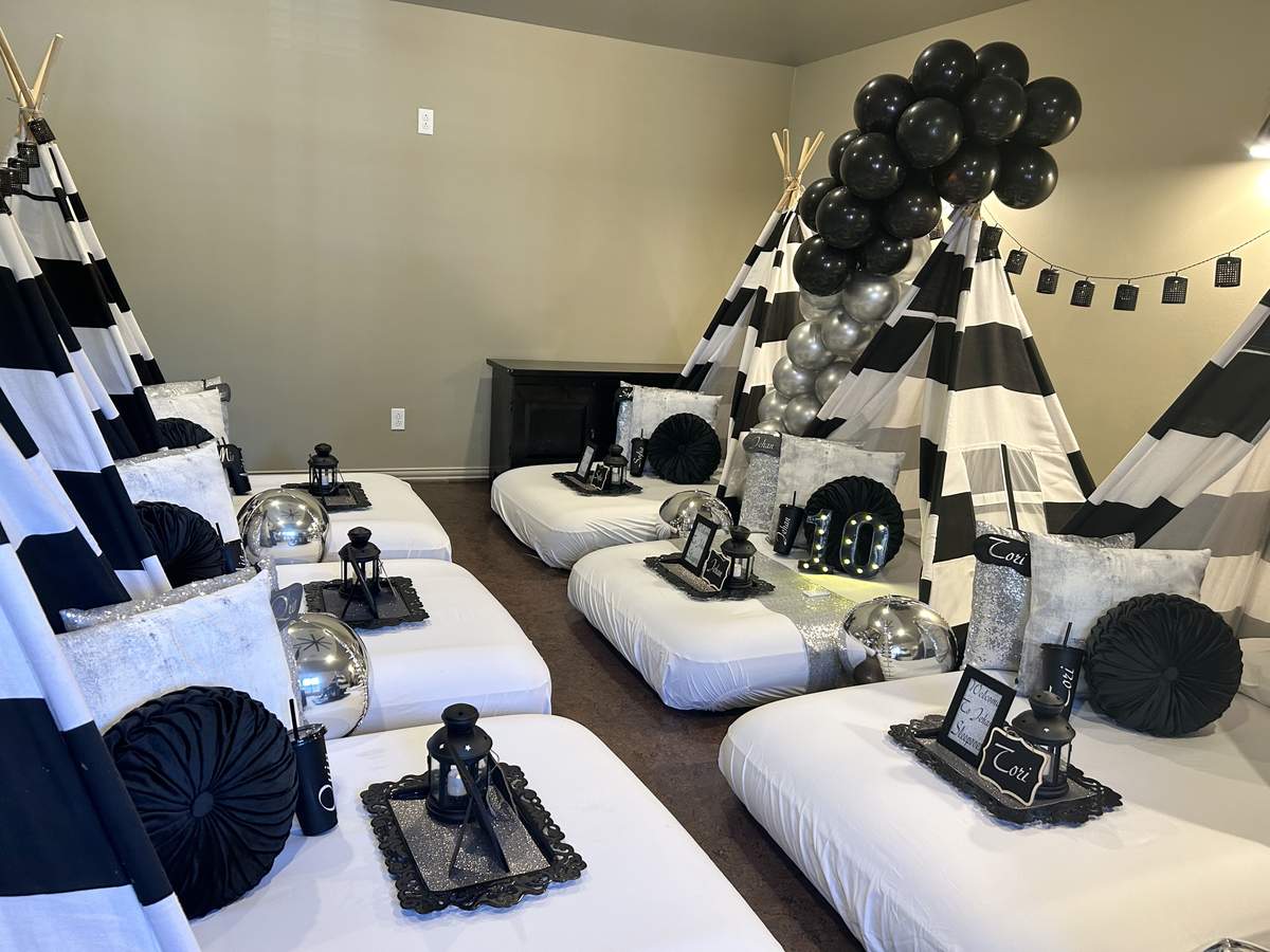 Black, white and silver Birthday Party Ideas | Photo 1 of 11 | Catch My ...