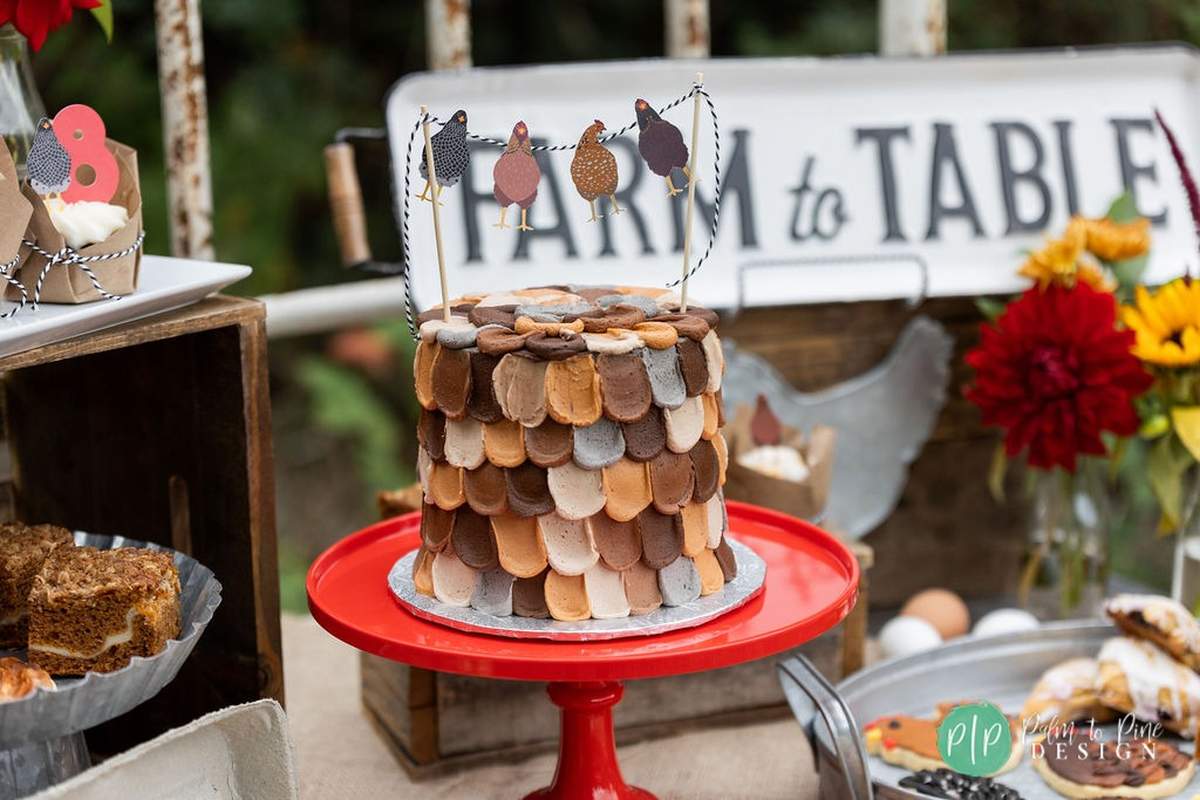 Down on the Farm Chicken Party Birthday Party Ideas | Photo 34 of 34 ...