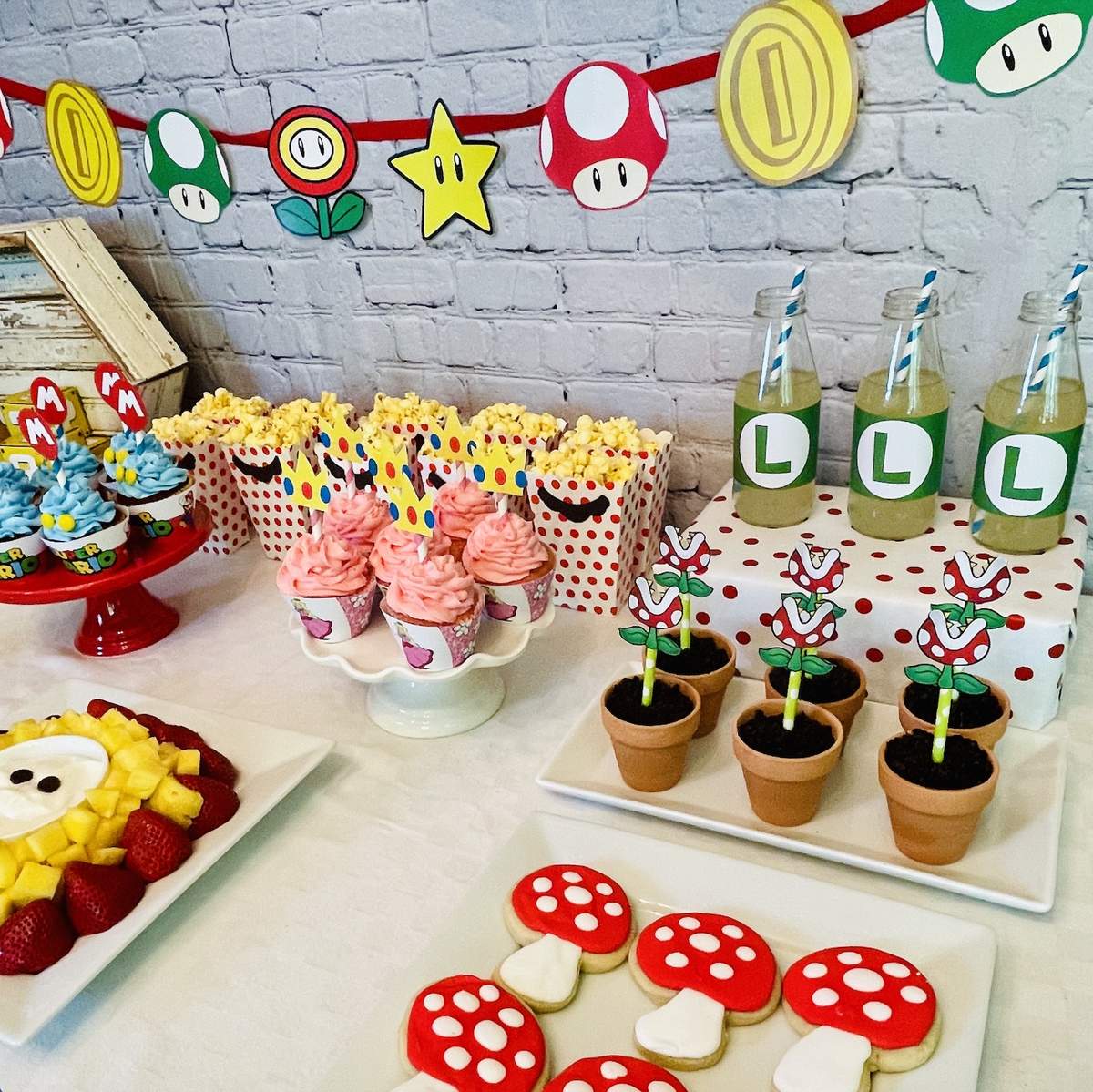 Super Mario Bros Party Movie Night Party Ideas | Photo 1 of 18 | Catch ...