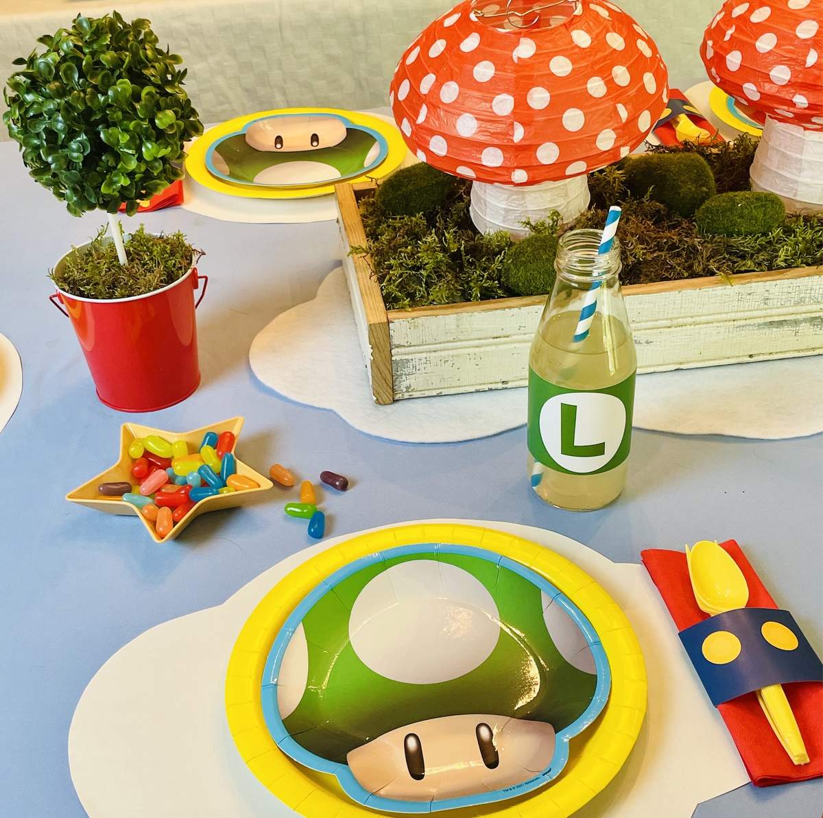 Super Mario Bros Party Movie Night Party Ideas | Photo 15 of 18 | Catch ...