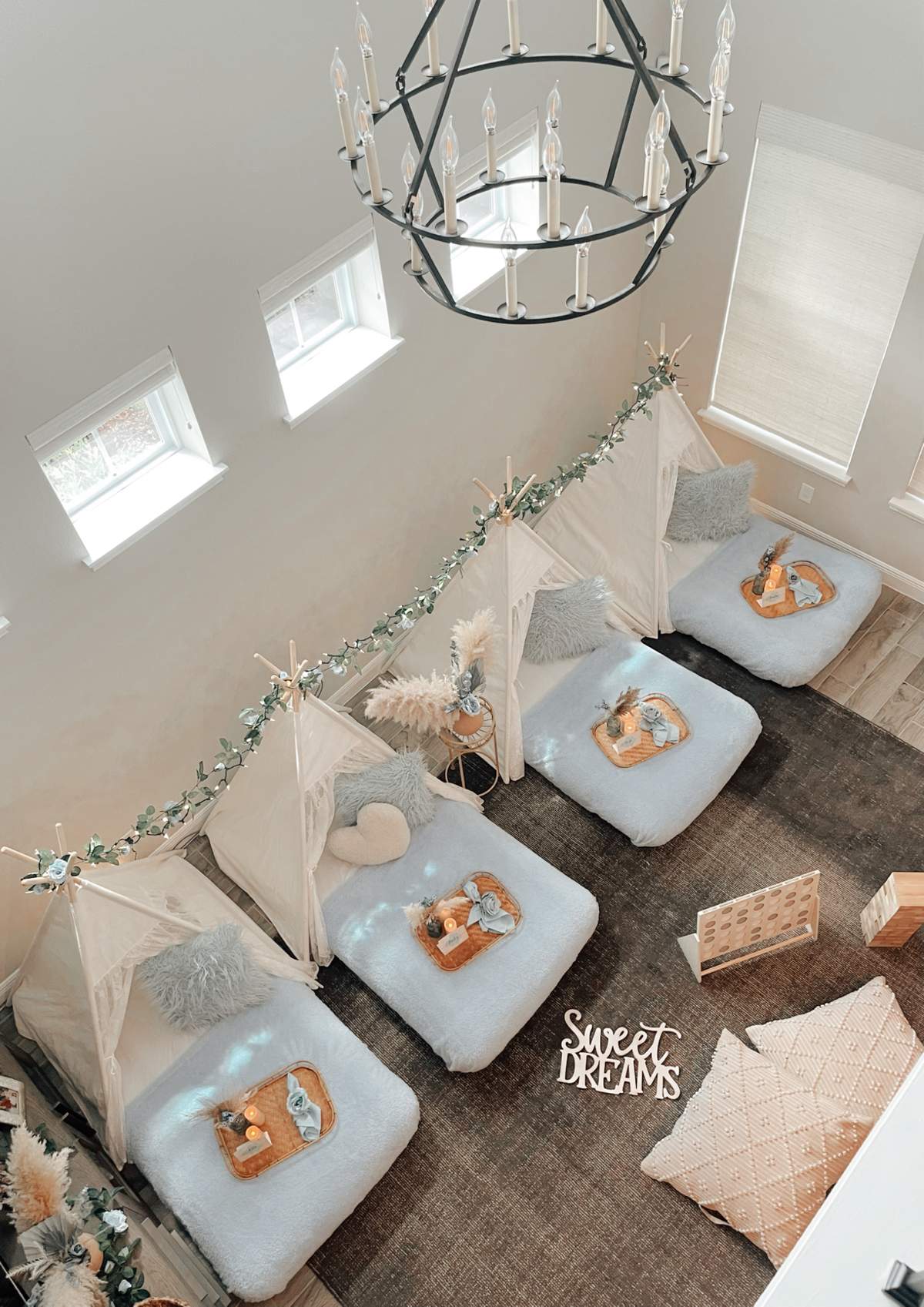 Blue & Boho Teepee Sleepover Birthday Party Ideas | Photo 3 of 8 ...