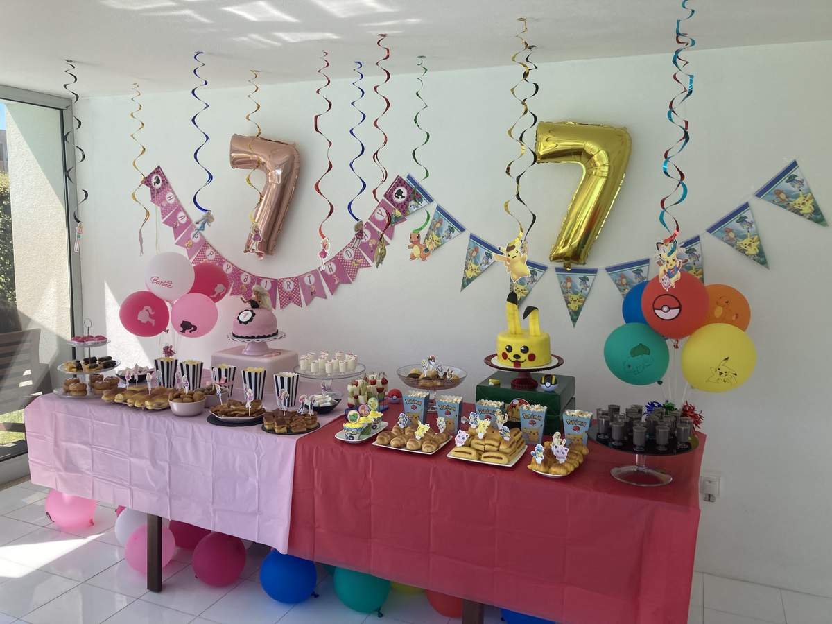 Barbie/Pokémon / Birthday "Helena & Henrique 7th bday " | Catch My Party