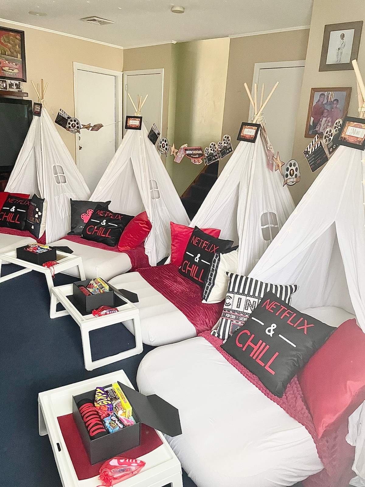 Netflix & Chill Movie Night Party Ideas | Photo 1 of 16 | Catch My Party