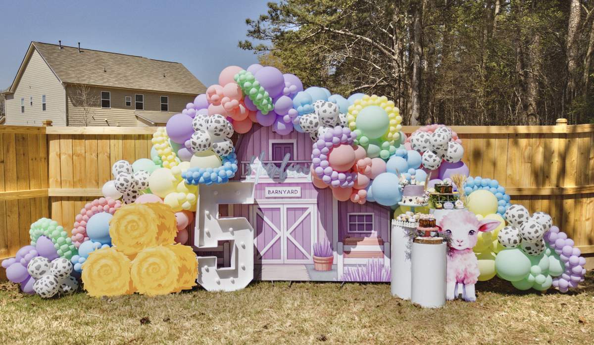 Pastel Barnyard Cowboy Carter Birthday Party Ideas | Photo 2 of 45 ...