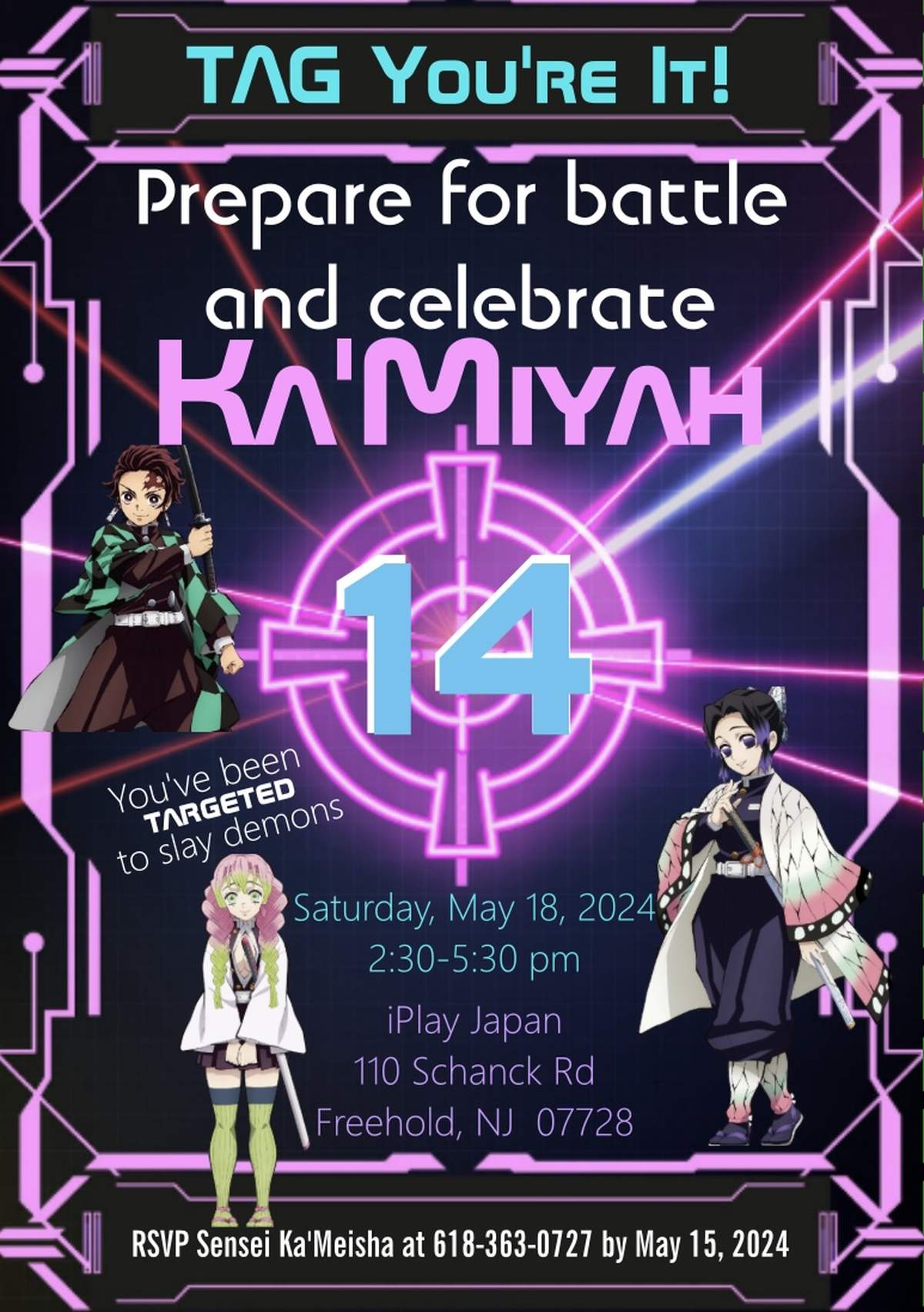 Demon Slayer Birthday Party Ideas | Photo 10 of 71 | Catch My Party