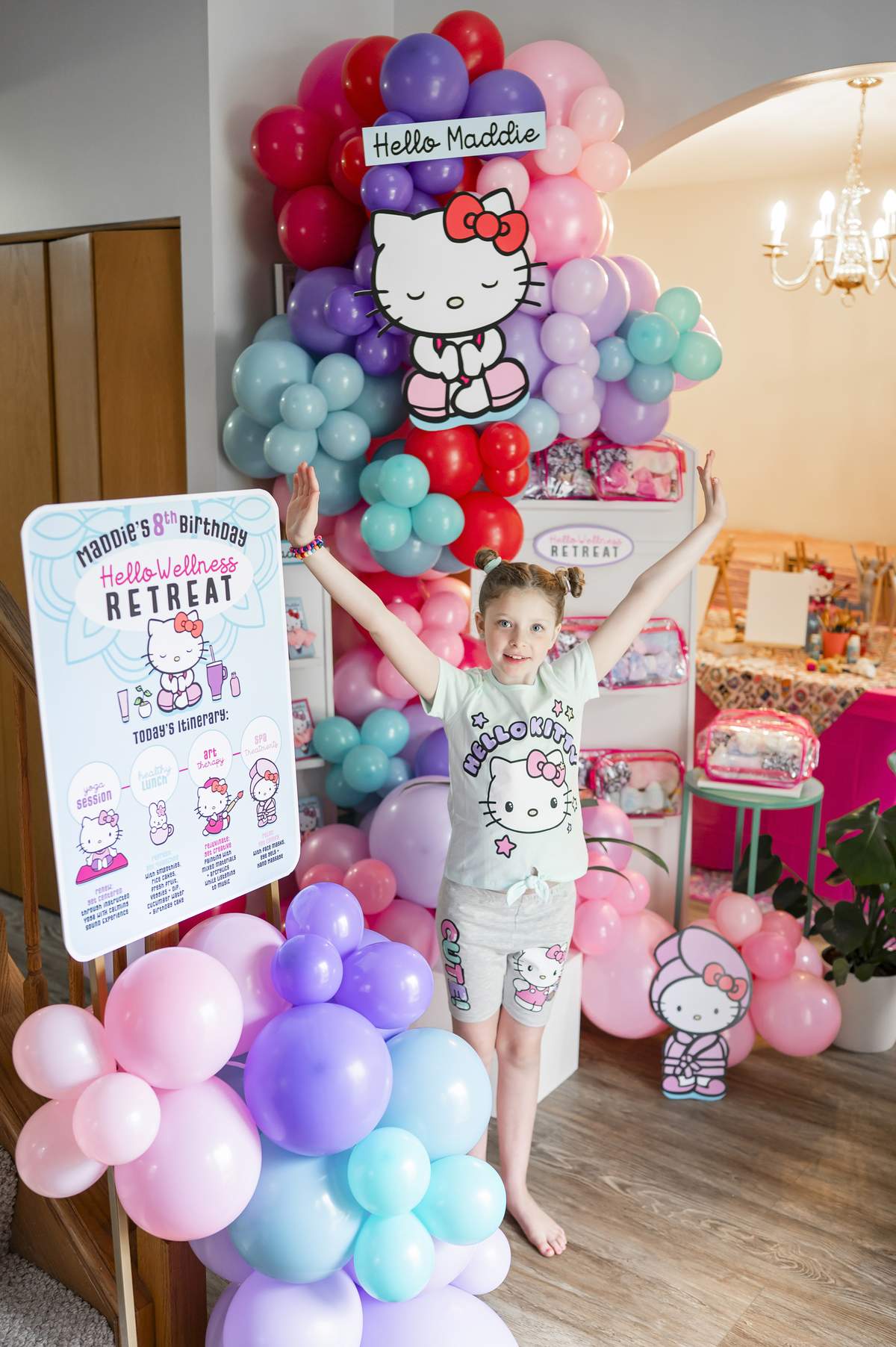 Hello Kitty Wellness Retreat Birthday Party Ideas | Photo 9 of 115 ...