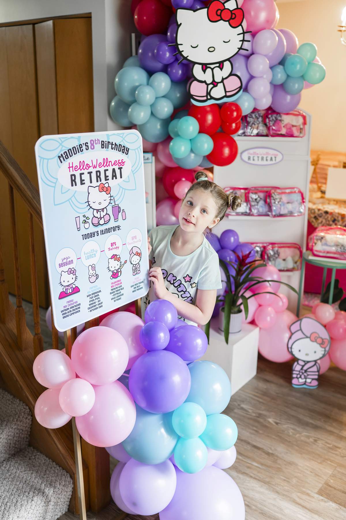 Hello Kitty Wellness Retreat Birthday Party Ideas | Photo 9 of 115 ...