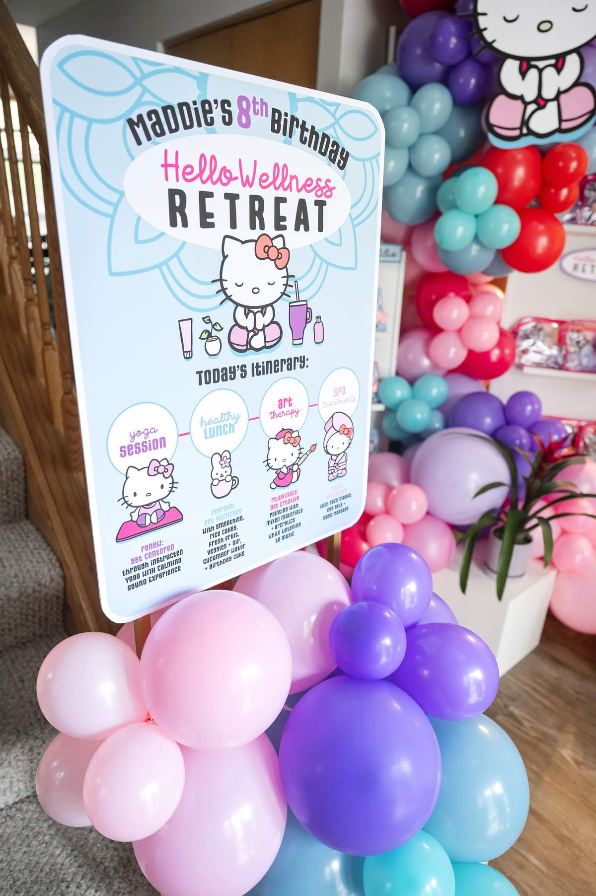 Hello Kitty Wellness Retreat Birthday Party Ideas | Photo 9 of 115 ...
