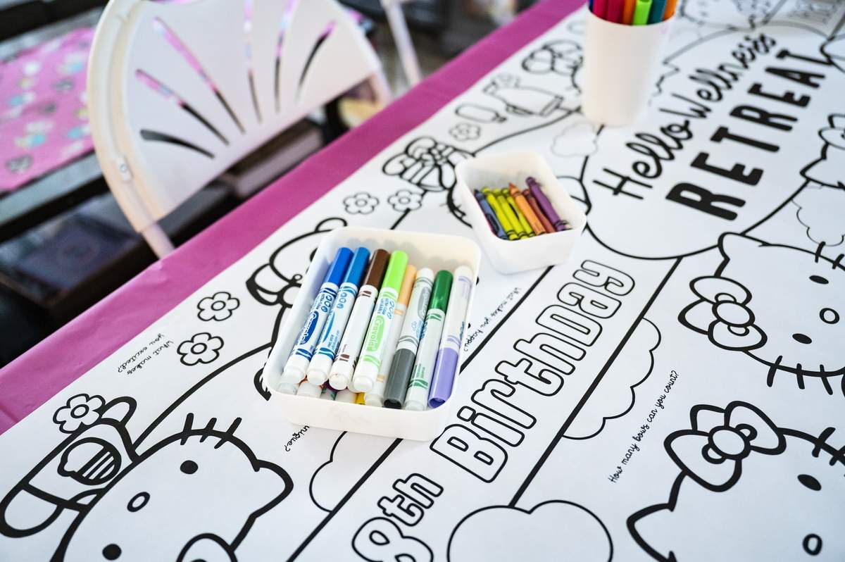 Hello Kitty Wellness Retreat Birthday Party Ideas | Photo 9 of 115 ...