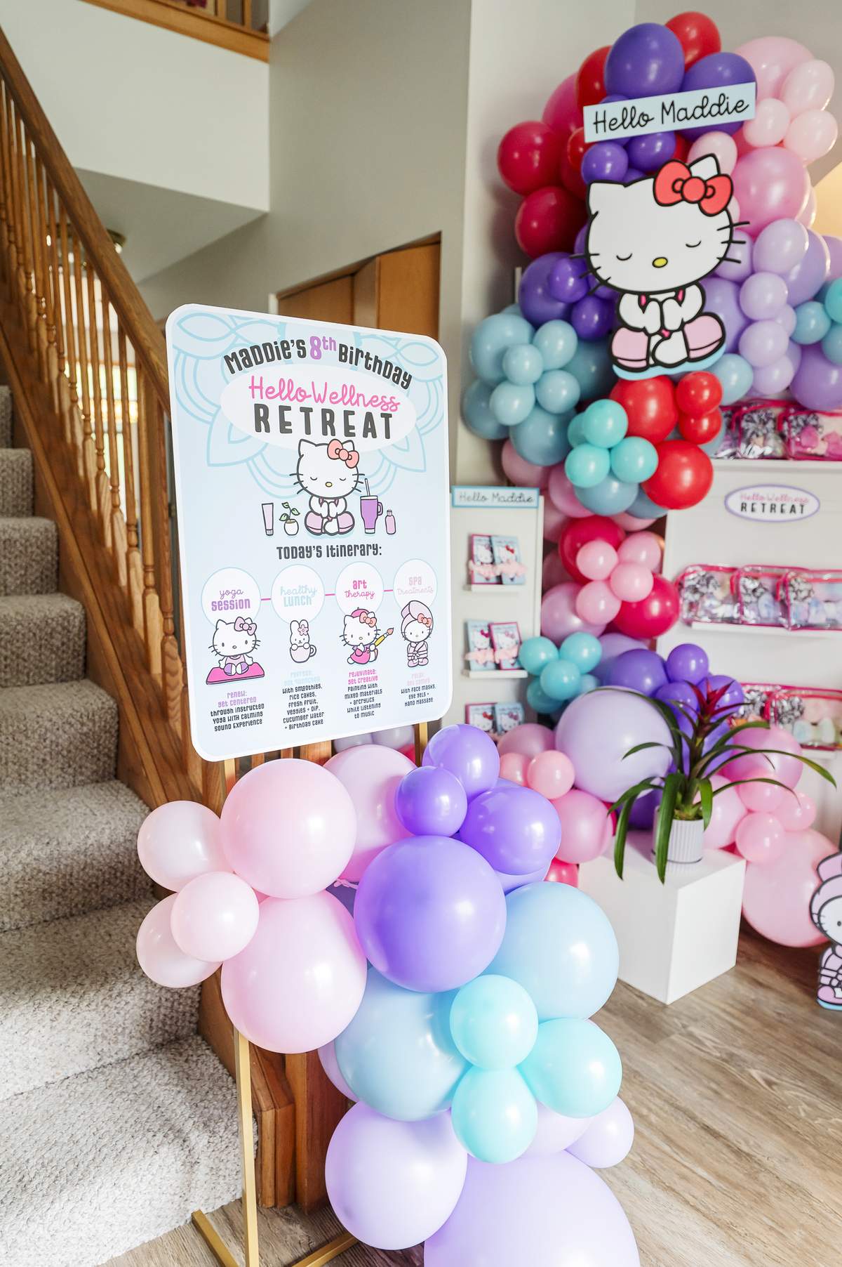 Hello Kitty Wellness Retreat Birthday Party Ideas | Photo 9 of 115 ...